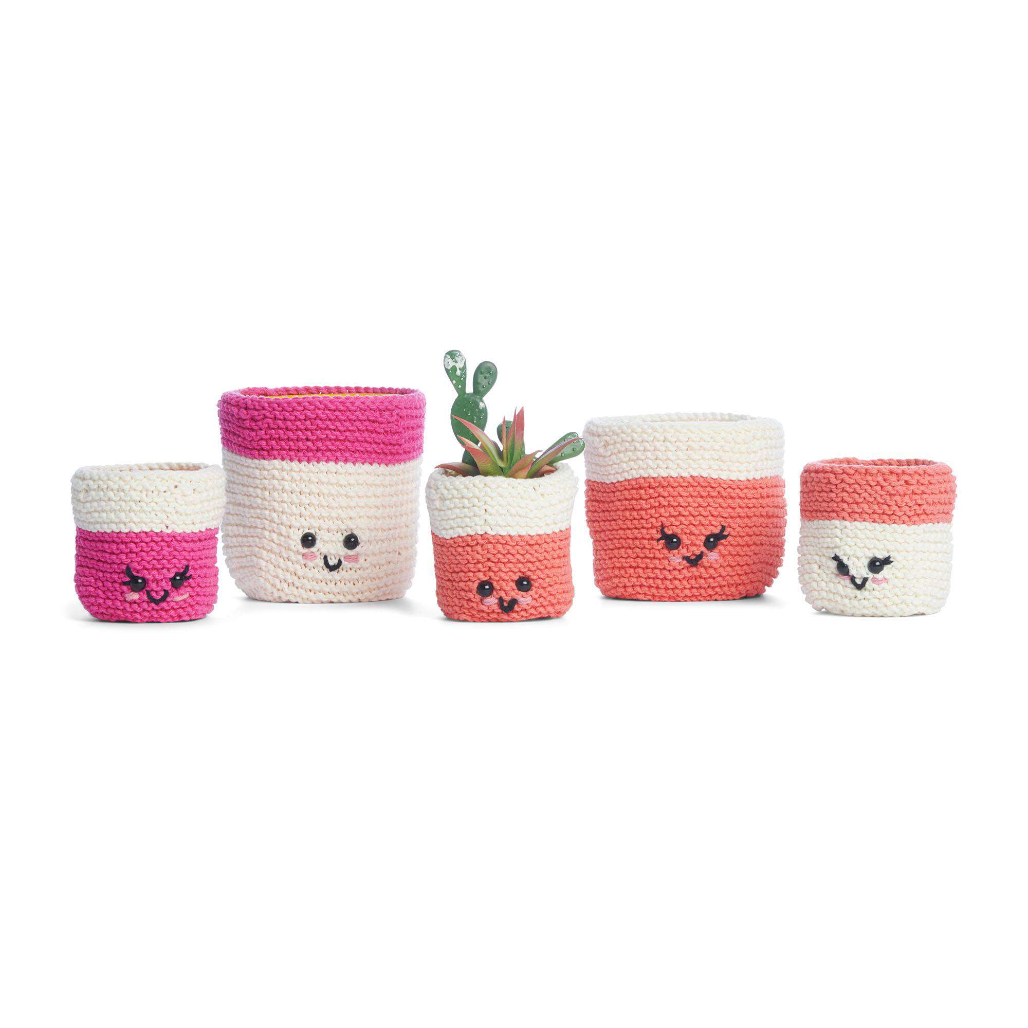 Free Easy Lily Plant Pals Pot Cozies Knitting Pattern | Yarnspirations