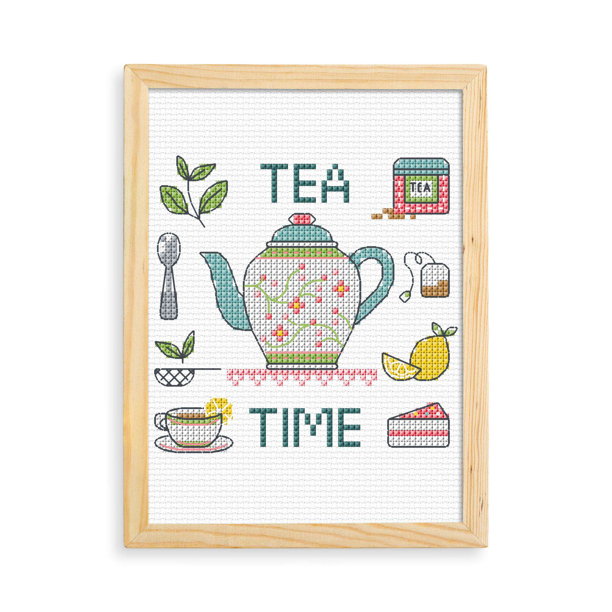 Free Easy Anchor Tea Time Cross Stitch Design Embroidery Pattern | Yarnspirations