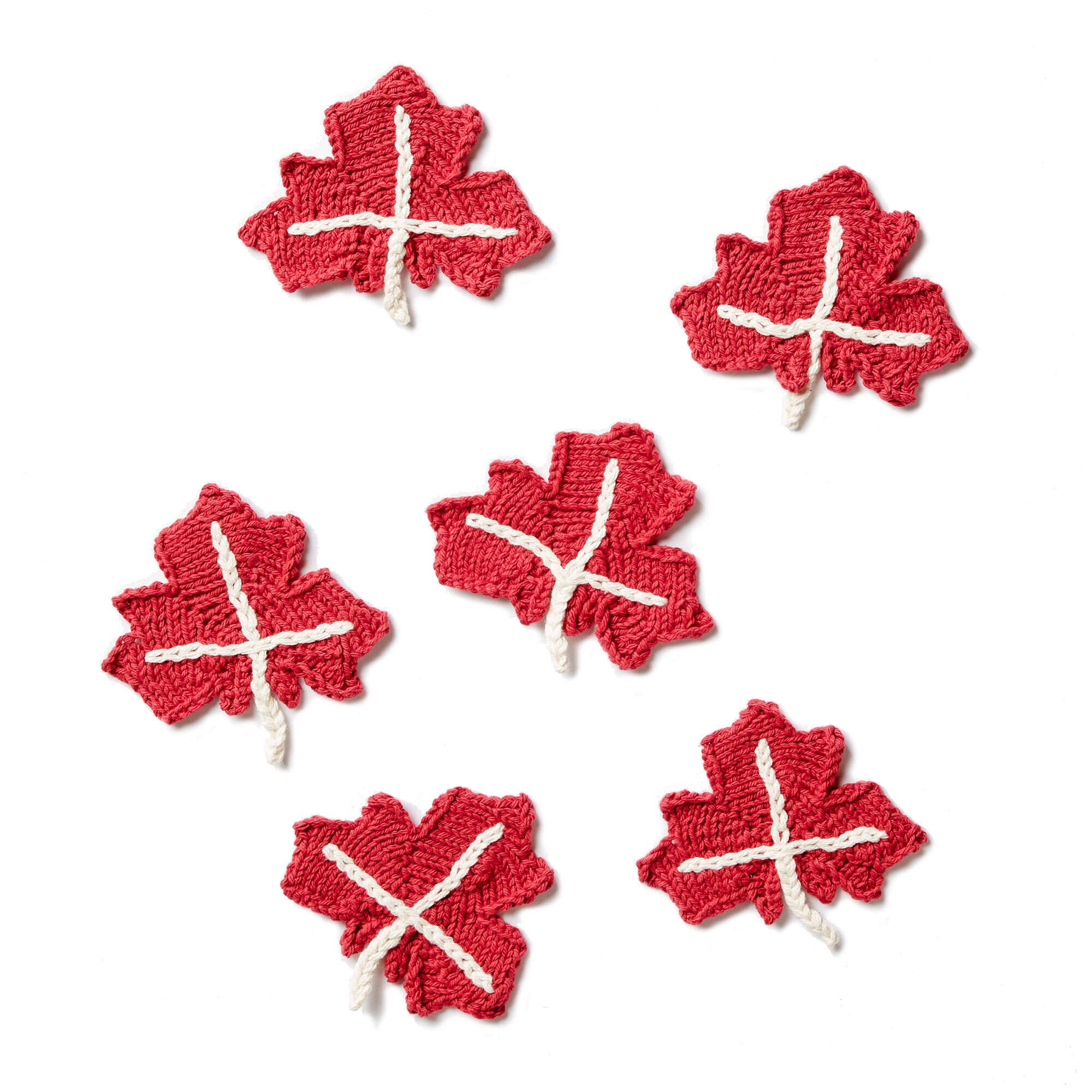 Free Bernat Maple Leaf Knit Applique Crochet Pattern | Yarnspirations