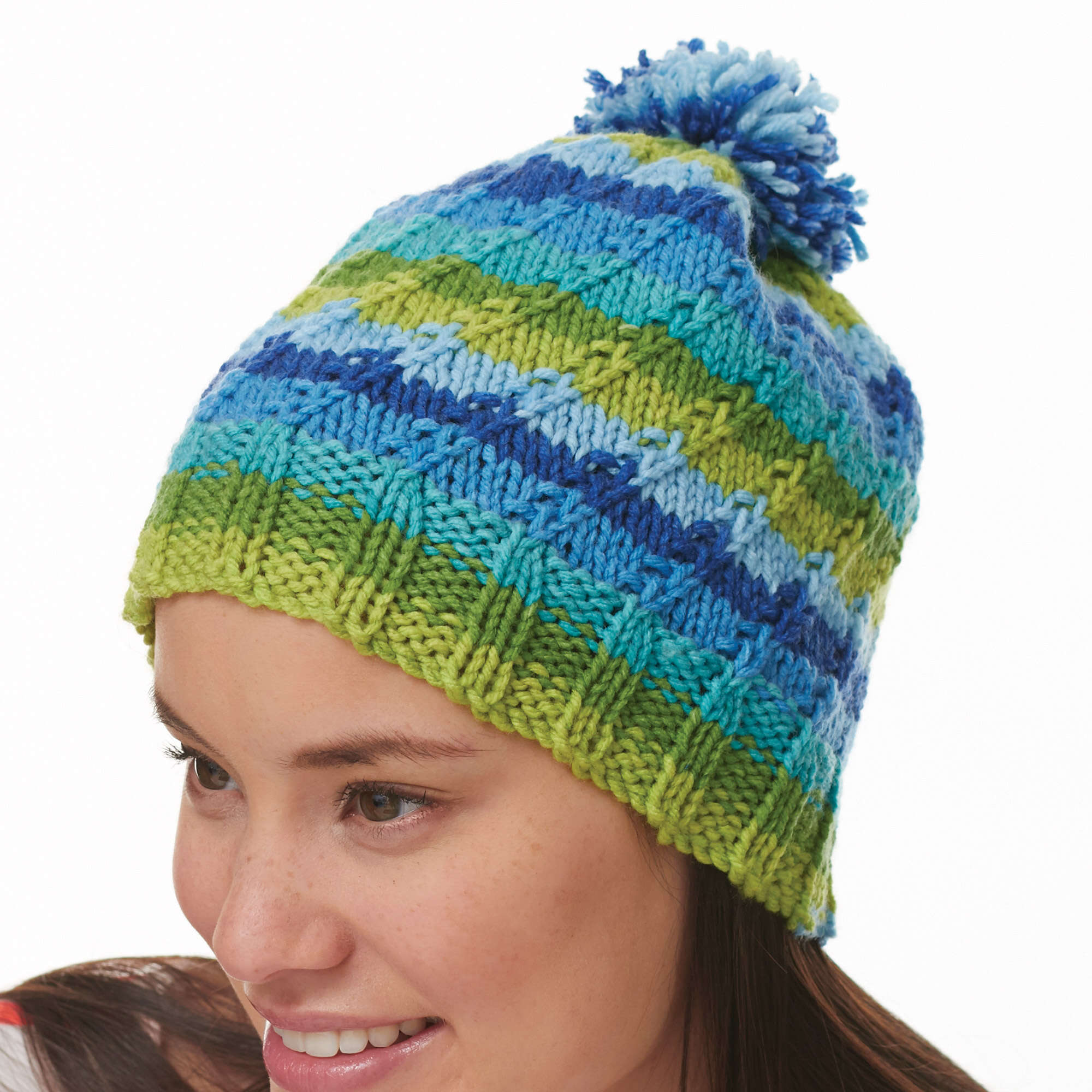 Free Bernat Knit Spiral Hat Pattern | Yarnspirations