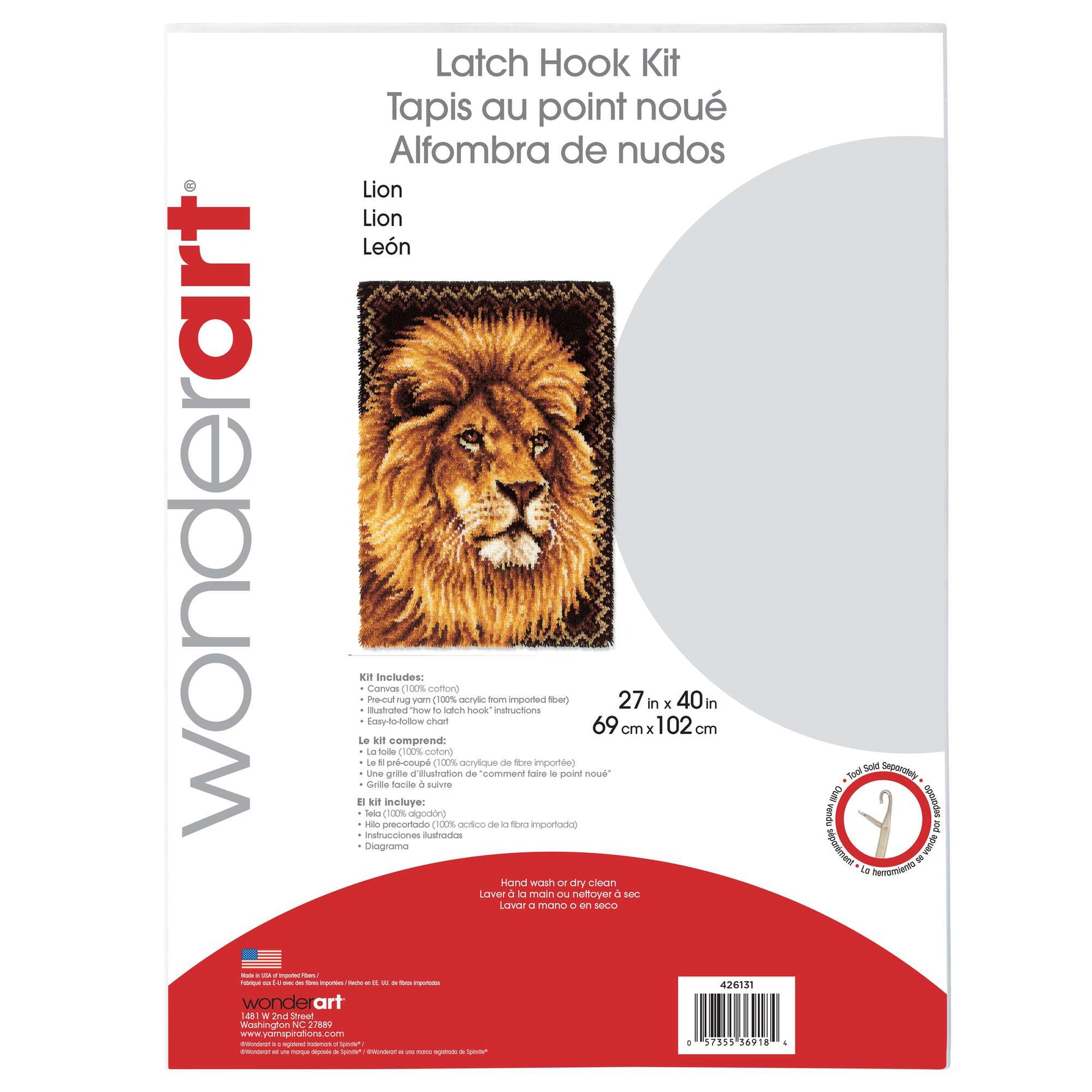 WonderArt Lion Kit 27" x 40" | Yarnspirations