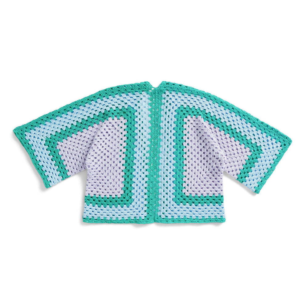 Free Easy Aunt Lydia Cropped Granny Square Cardigan Crochet Pattern ...