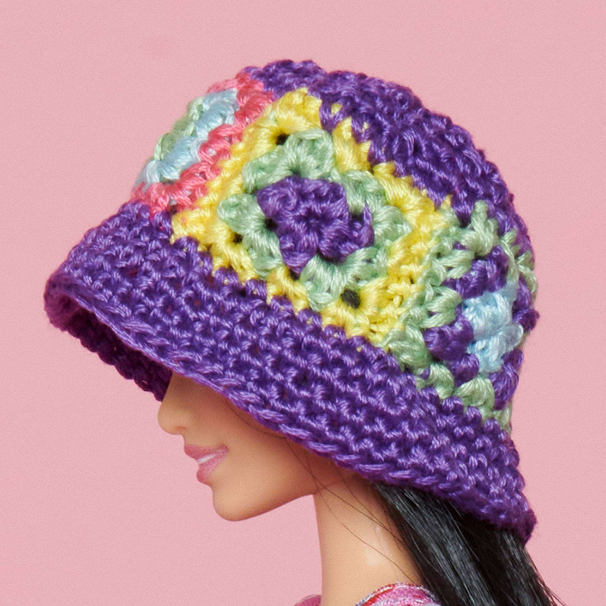 Free Easy Anchor Doll Size Bucket Hat Crochet Pattern | Yarnspirations