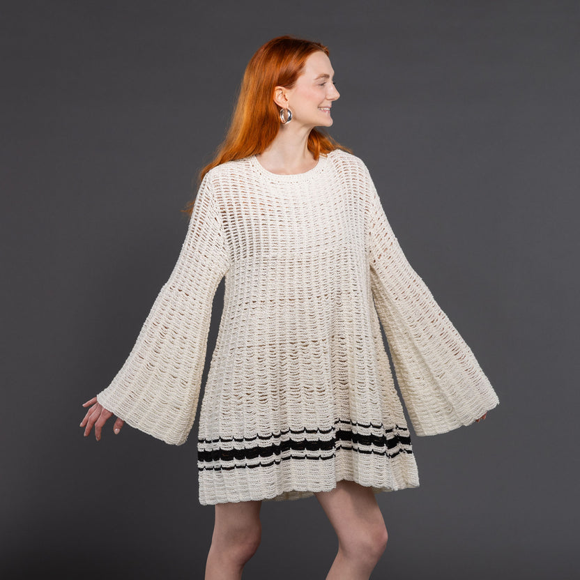 Free Intermediate Bernat Crochet Trapeze Dress Pattern | Yarnspirations