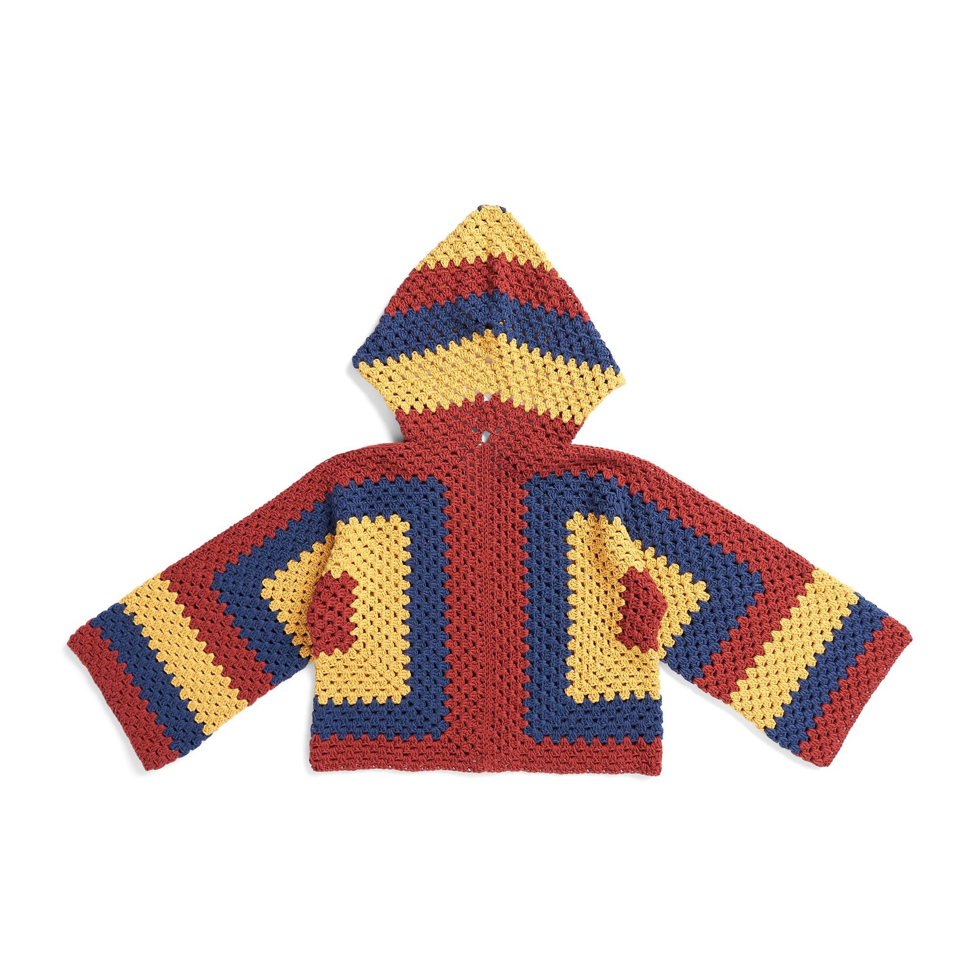 Free Easy Bernat Crochet Hexi Hoodie Pullover Pattern | Yarnspirations