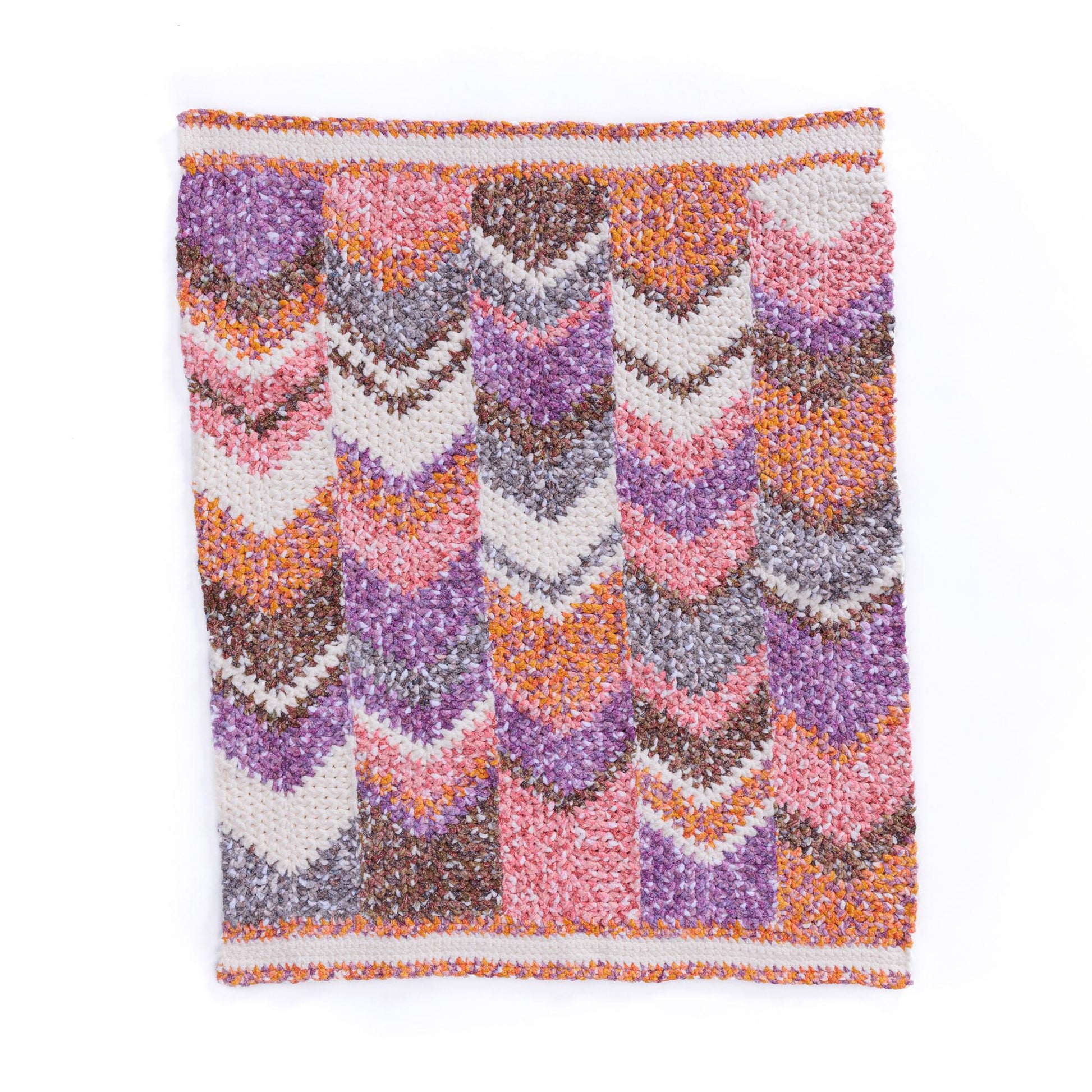 Free Easy Bernat Moss Stitch Peaks Crochet Toddler Blanket Pattern ...