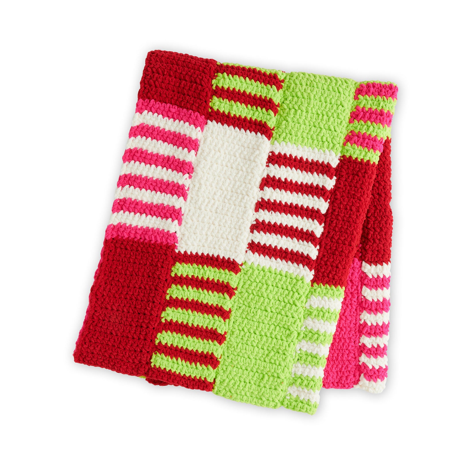 Bernat Interwoven Colorful Crochet Stripes Blanket Pattern | Yarnspirations
