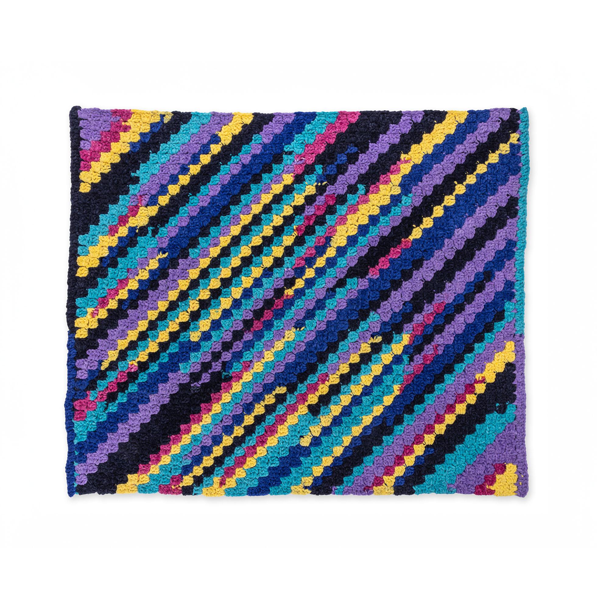 Free Easy Bernat Cozy Colorburst Crochet C2C Blanket Pattern ...