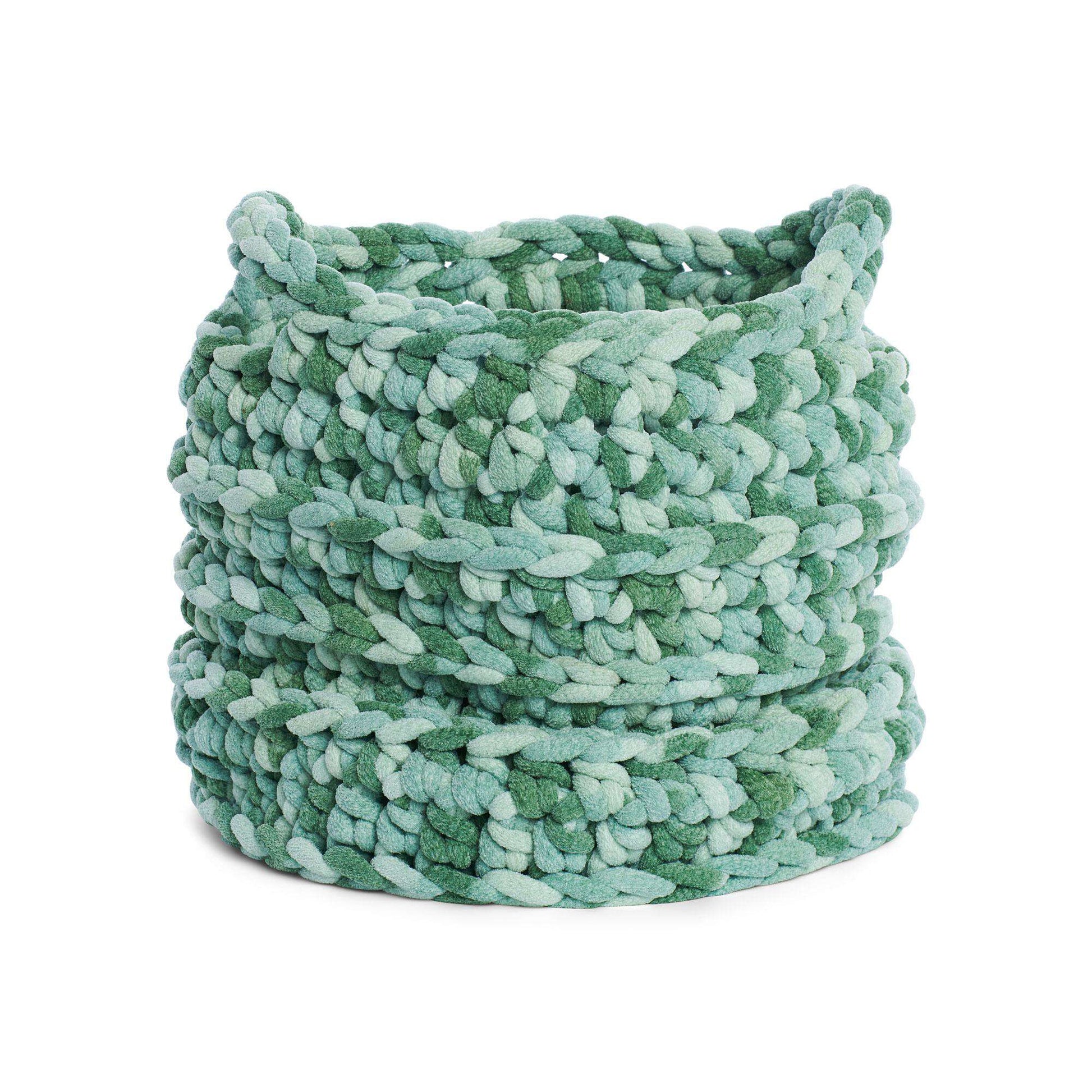 Bernat Crochet Textured Bands Basket | Yarnspirations