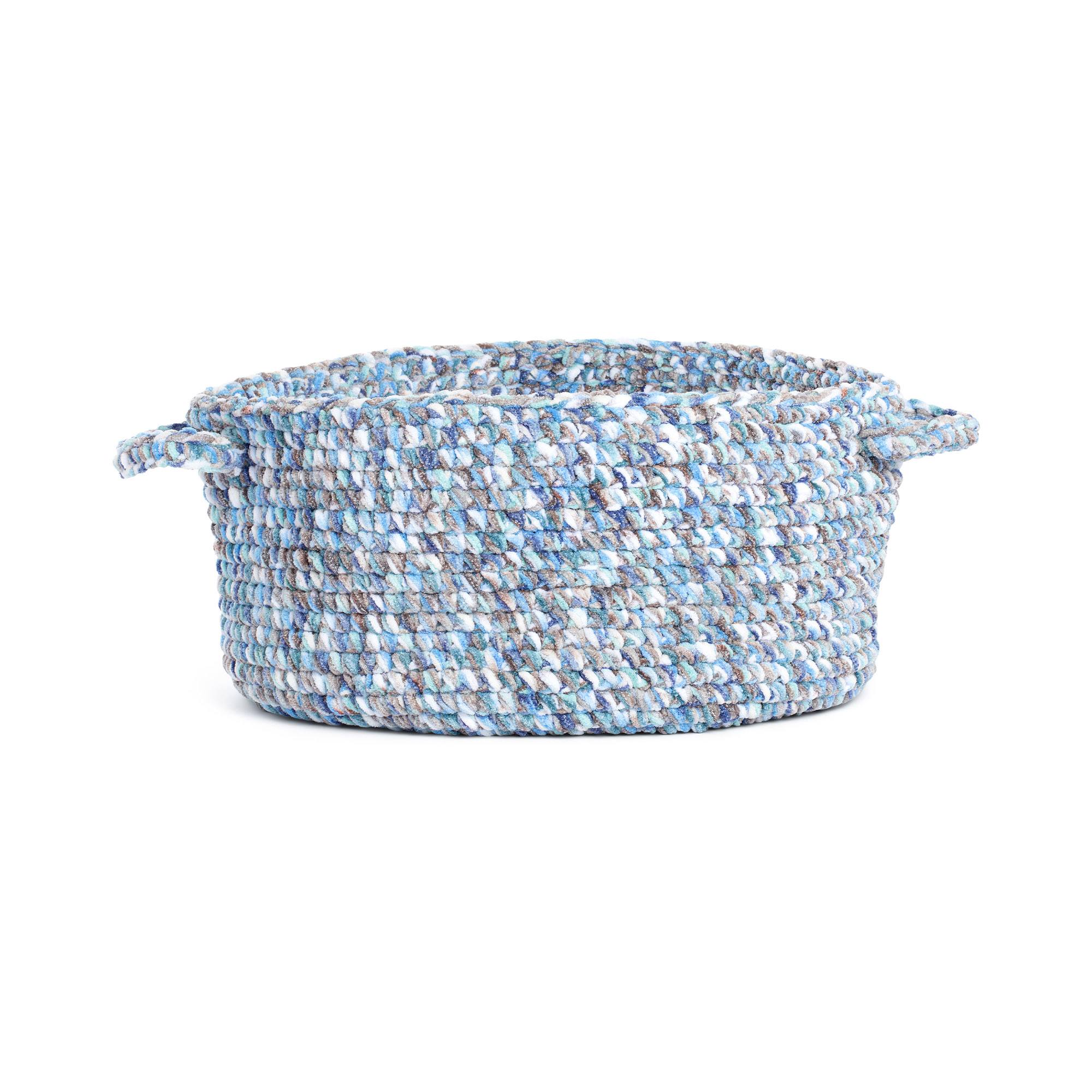 Free Easy Bernat Marled Stripes Crochet Basket Pattern | Yarnspirations