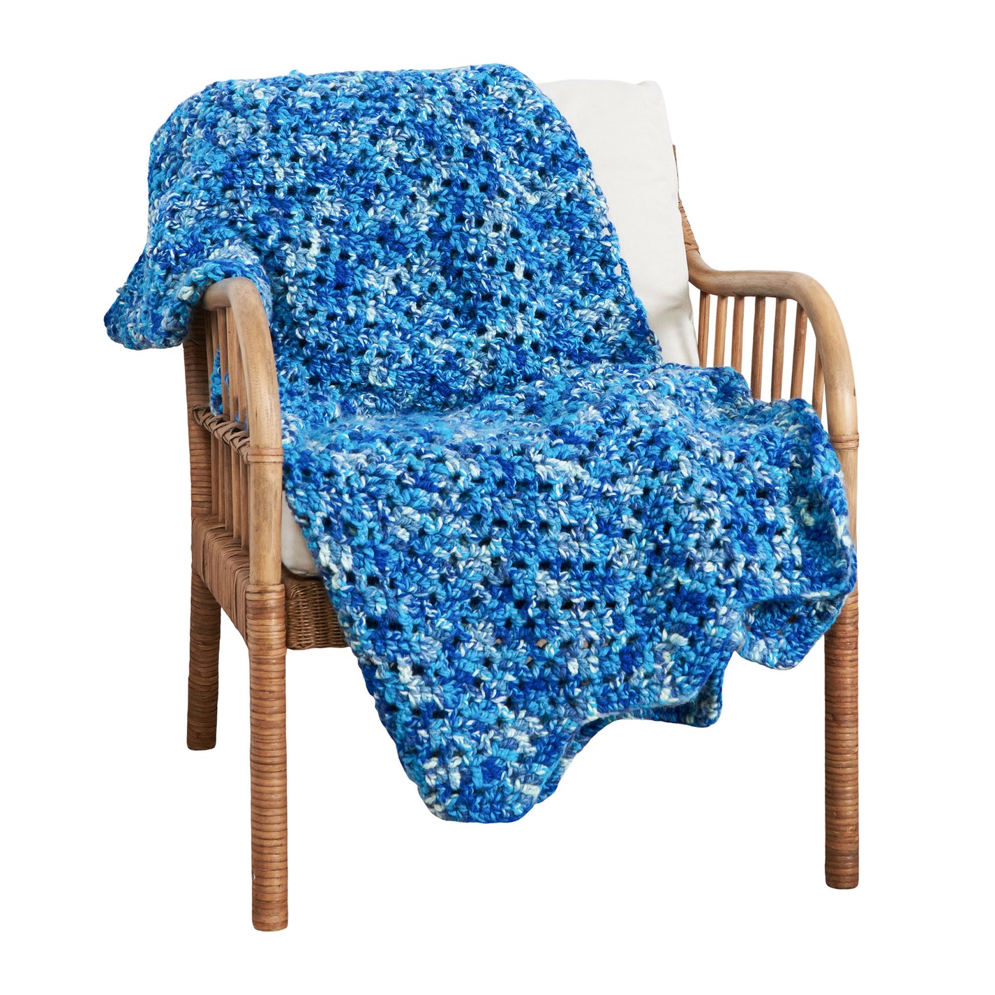Free Easy Bernat Spark Cozy Crochet Ripple Blanket Pattern | Yarnspirations