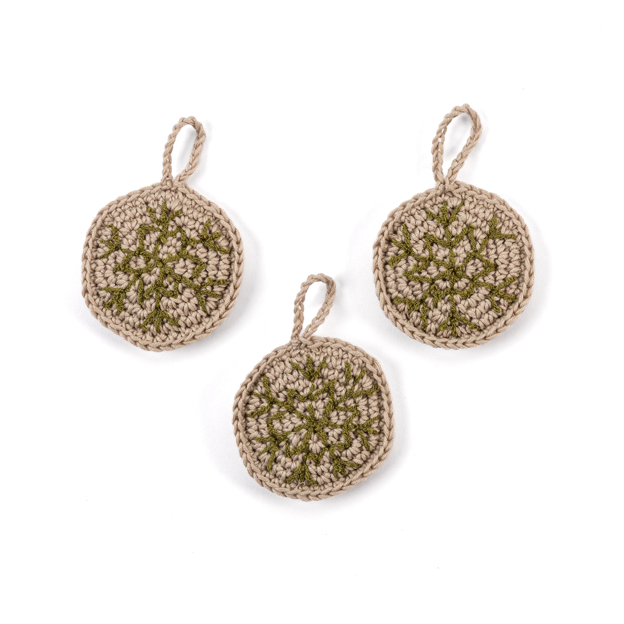 Free Beginner Bernat Crochet Embroidered Snowflake Ornament Pattern ...