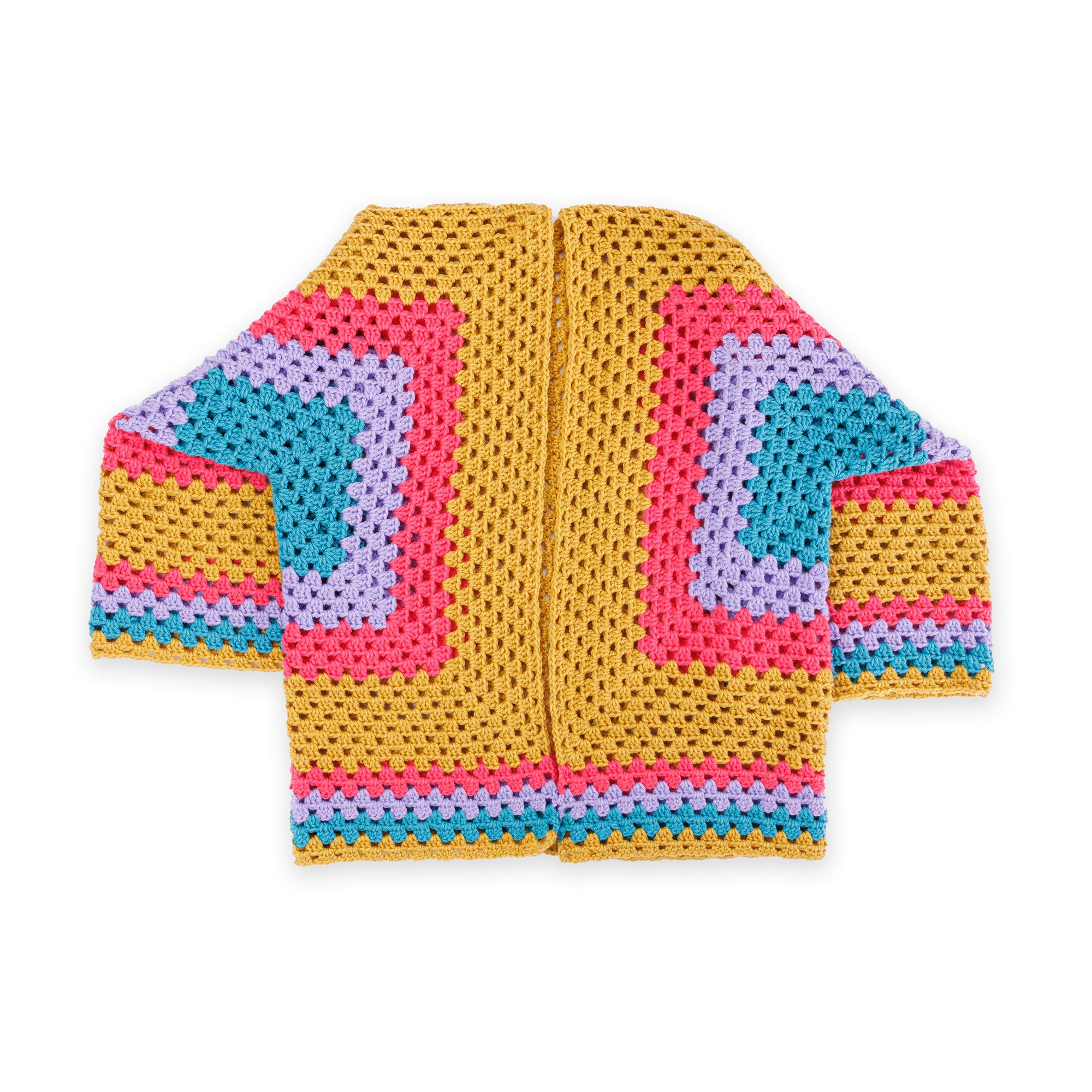 Free Easy Bernat Meet in the Middle Crochet Hexagon Cardigan Pattern ...