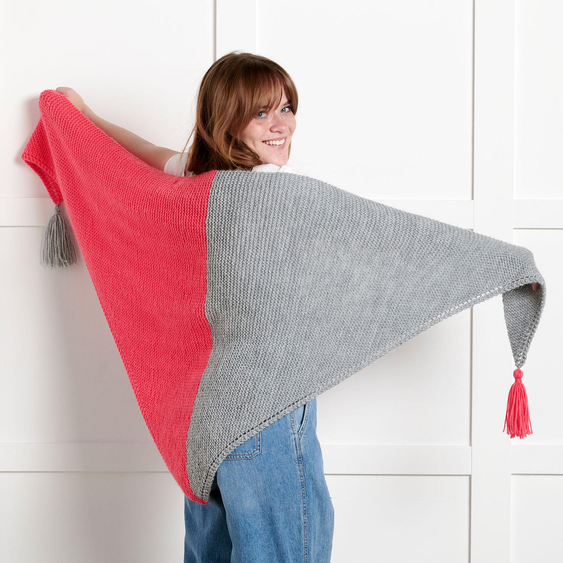 Free Beginner Bernat Beginner Taking Sides Shawl Knitting Pattern ...