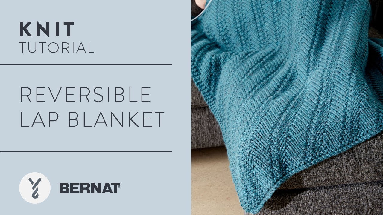 Free Bernat Reversible Knit Lap Blanket Pattern | Yarnspirations