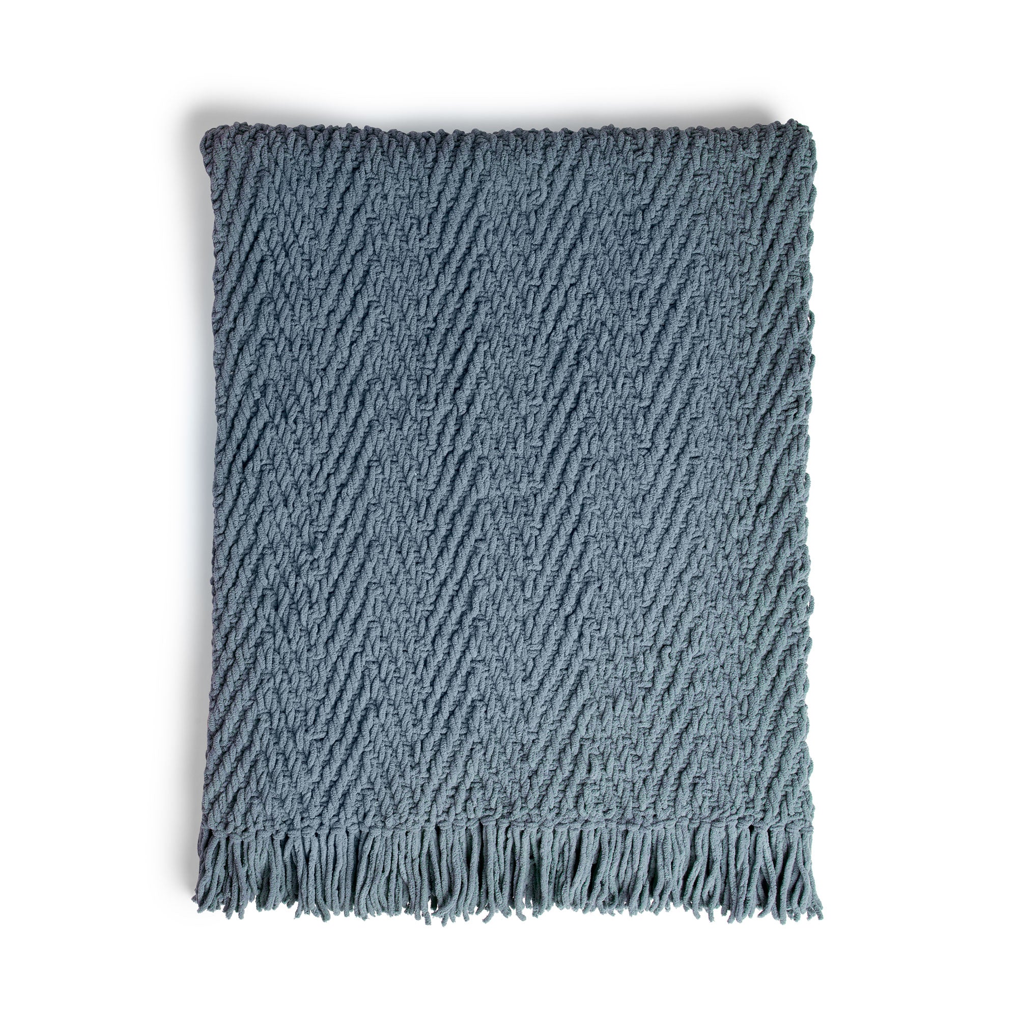 Free Easy Bernat Herringbone Knit Blanket Pattern | Yarnspirations