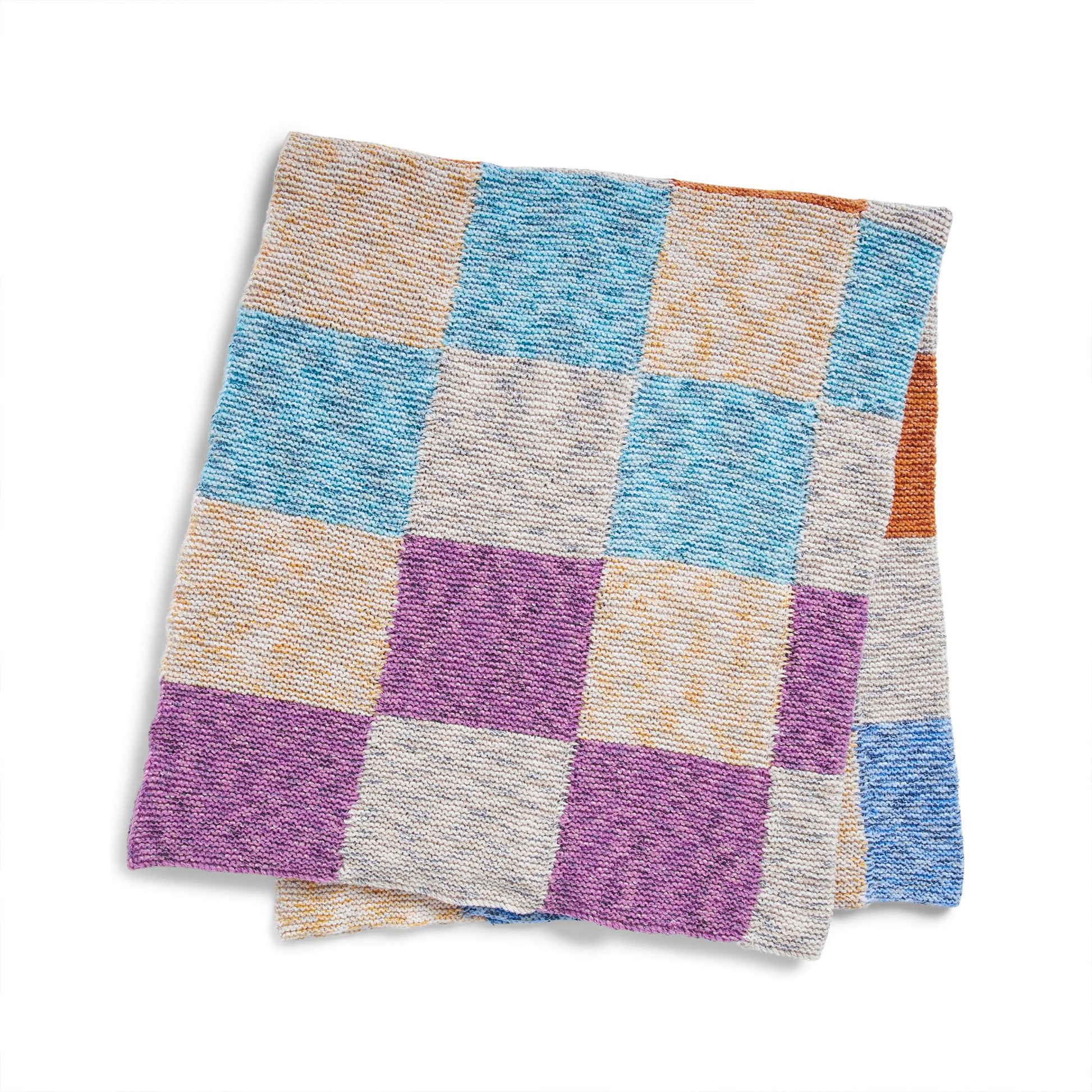 Free Easy Bernat Lattice Checkered Knit Blanket Pattern | Yarnspirations