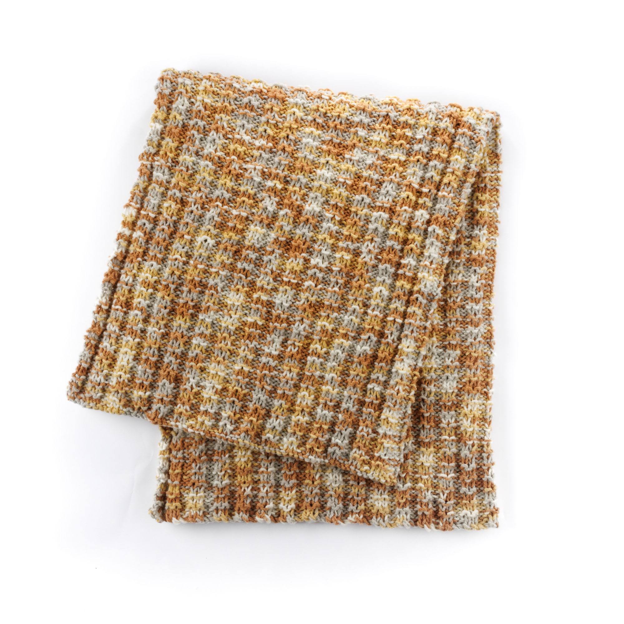 Free Beginner Bernat Waffle Texture Knit Blanket Pattern | Yarnspirations