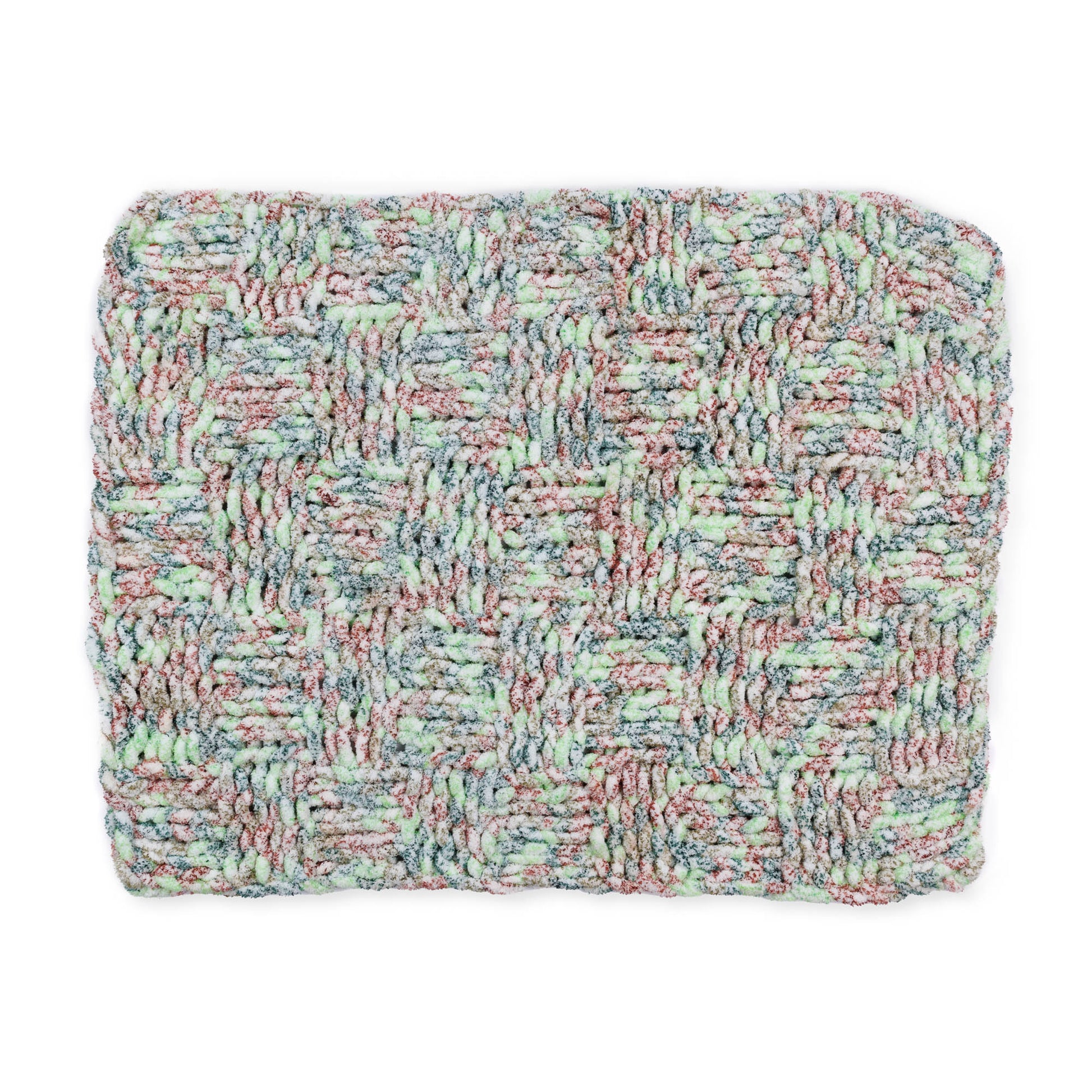 Free Easy Bernat Bold Knit Textured Check Blanket Pattern | Yarnspirations