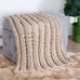 Free Beginner Bernat Plush Big Cozy Rib Table Knit Blanket Craft ...