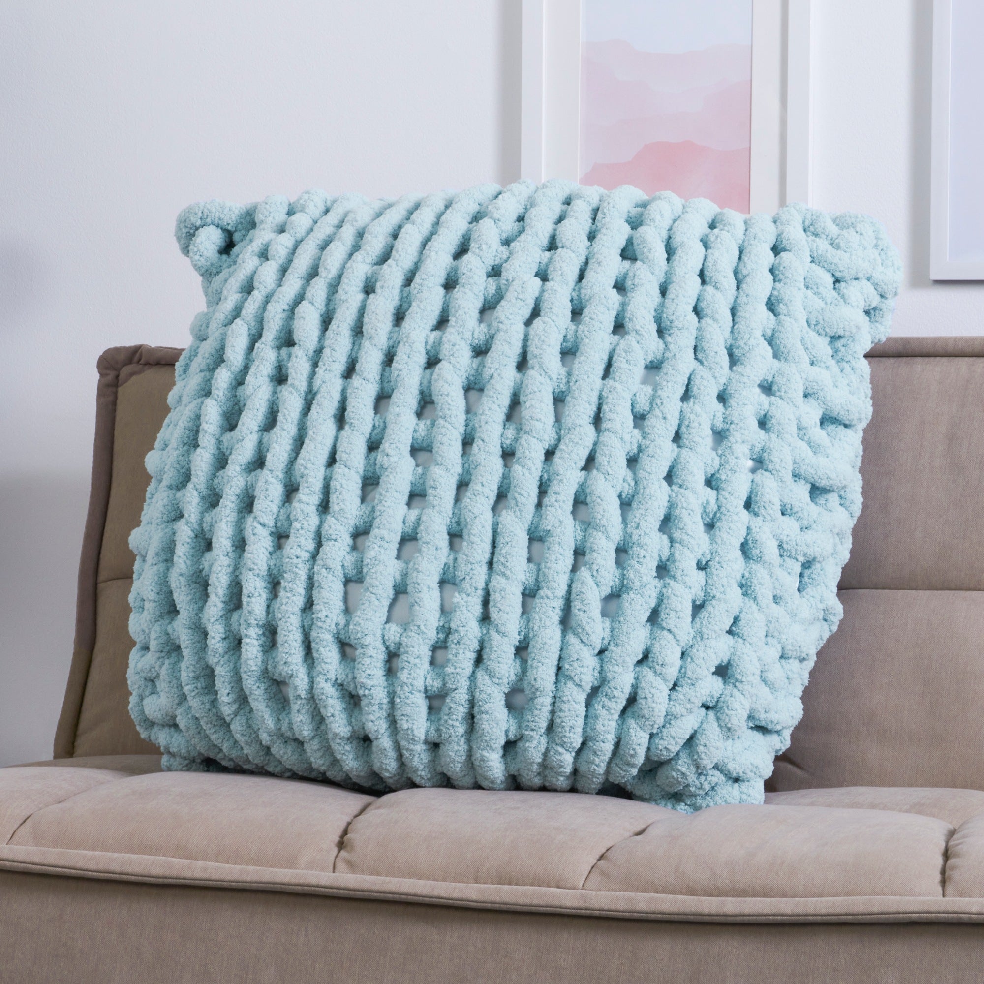 Free Easy Bernat Table Knit Pillow Pattern | Yarnspirations