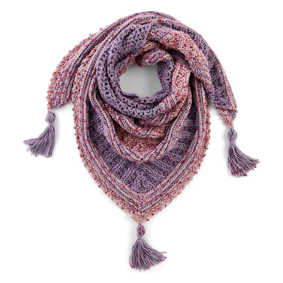 Free Caron Textured Triangular Shawl Crochet Pattern | Yarnspirations