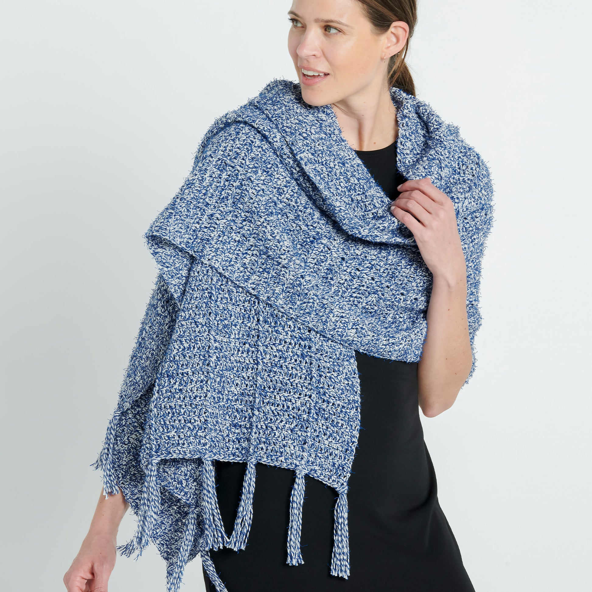 Free Easy Caron Crochet Ridges Blanket Wrap Pattern | Yarnspirations