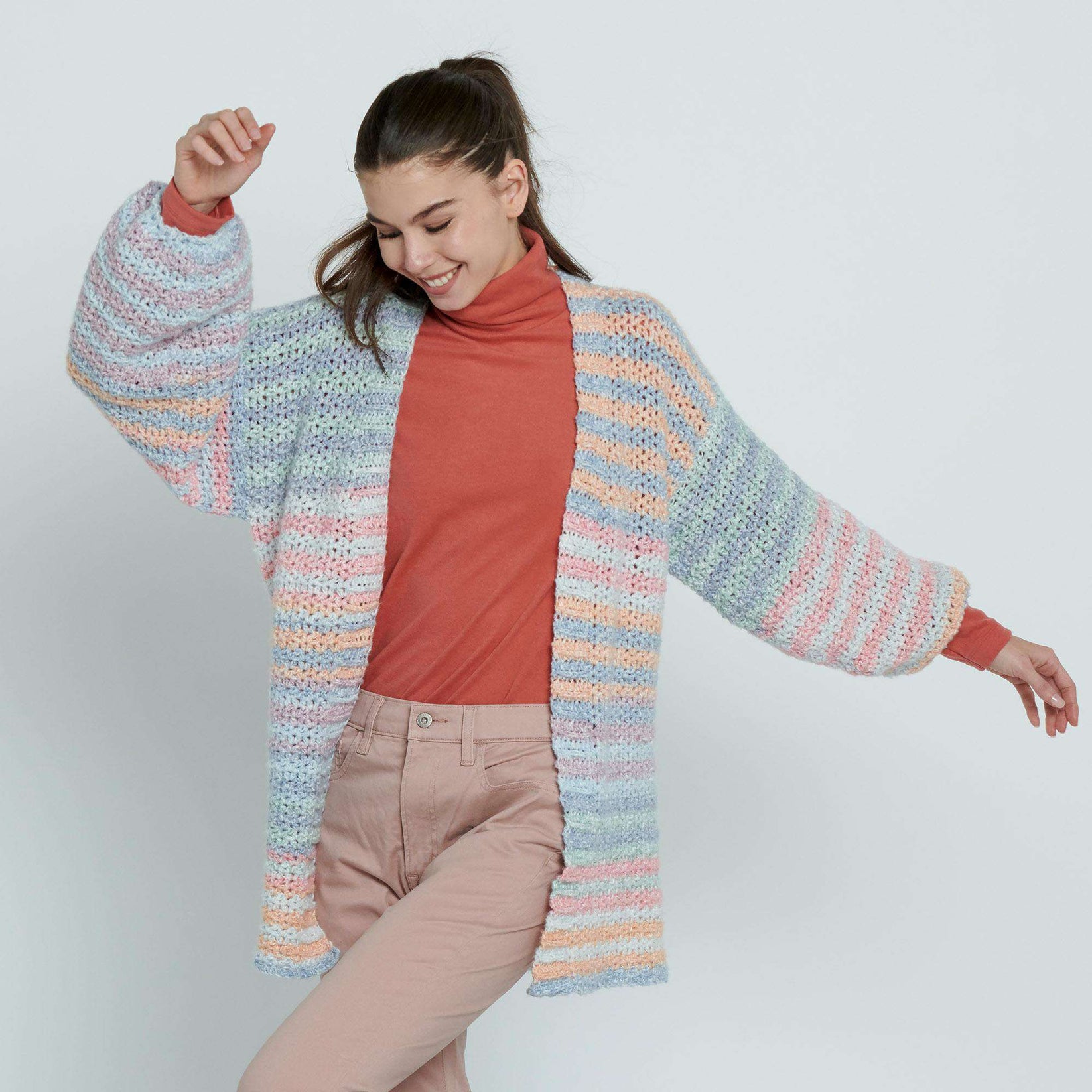 Free Easy Caron Relaxed Cardigan Crochet Pattern | Yarnspirations