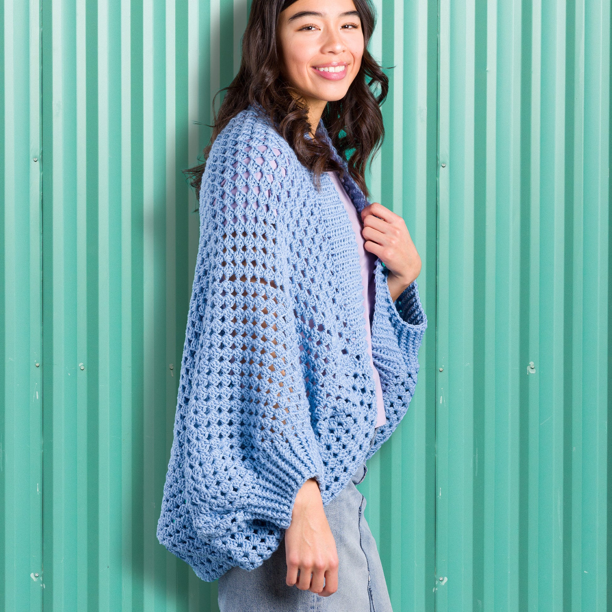 Free Easy Caron Crochet Granny Square Cocoon Pattern | Yarnspirations
