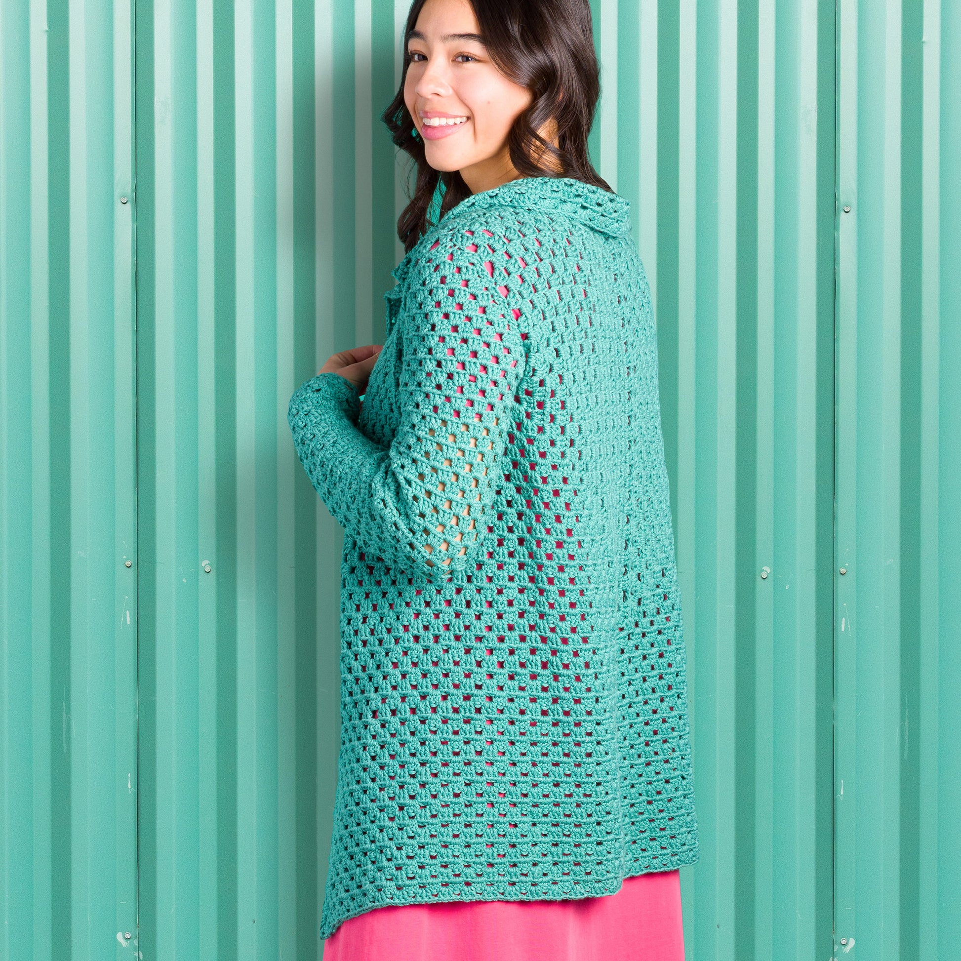 Free Caron Granny Cluster Crochet Cardigan Pattern | Yarnspirations