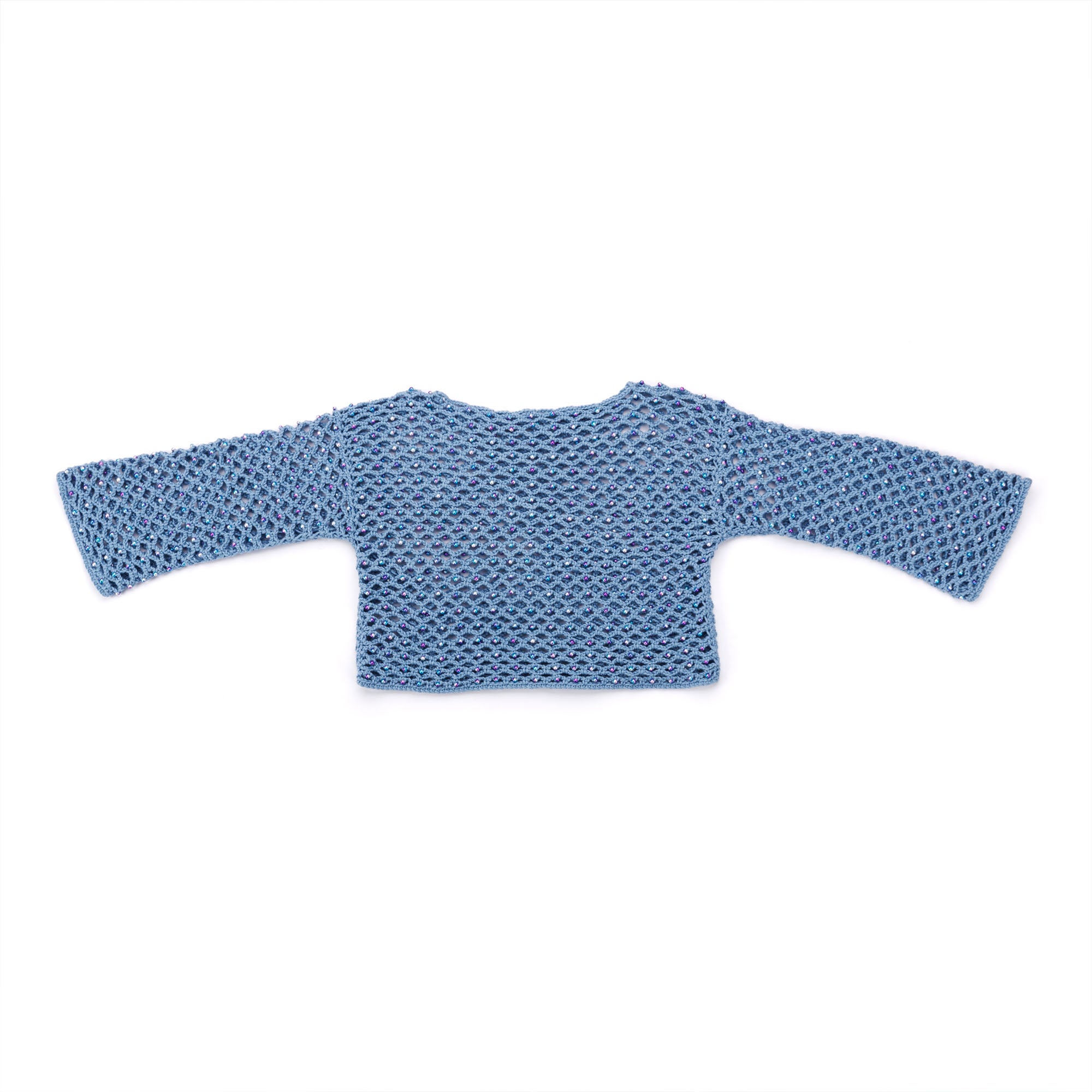 Free Easy Caron Glimmerwave Beaded Top Pattern | Yarnspirations