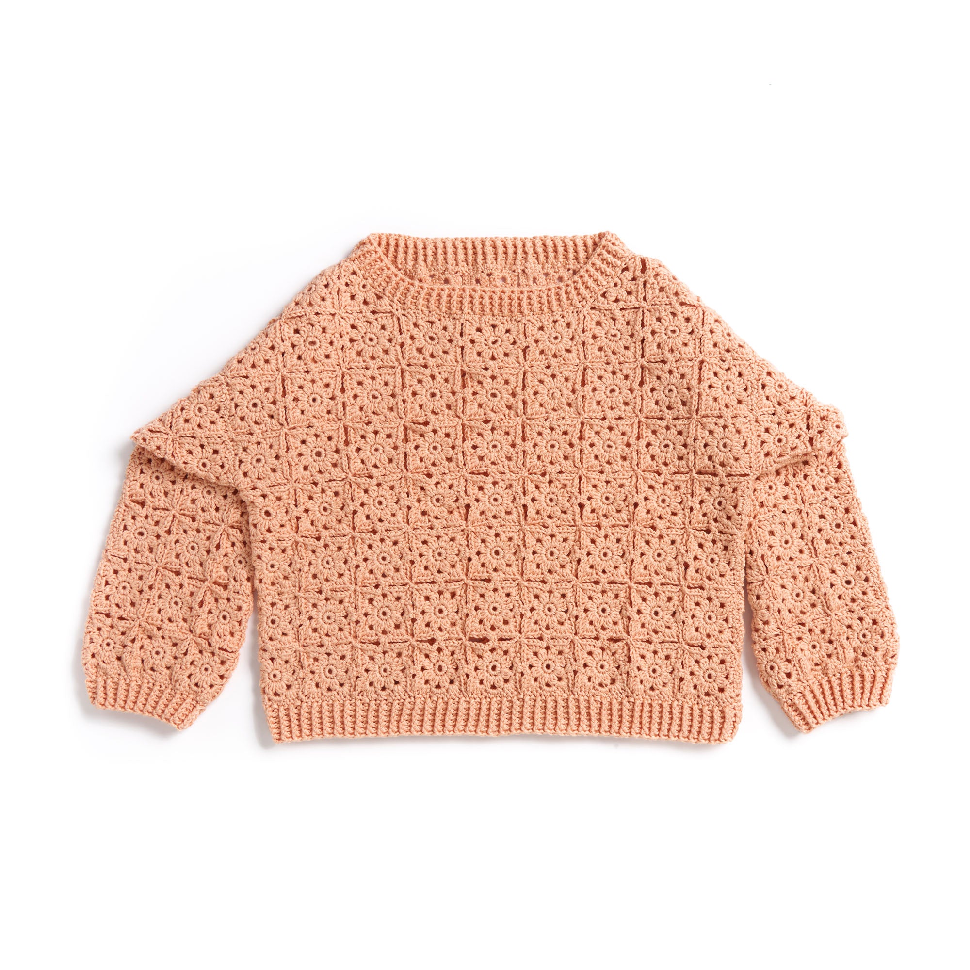 Free Intermediate Caron Crochet Lace Motif Pullover Pattern ...