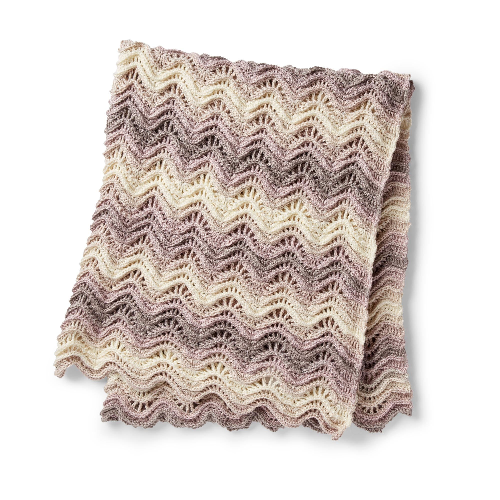 Free Intermediate Caron Crochet Ripple Ridges Blanket Pattern ...