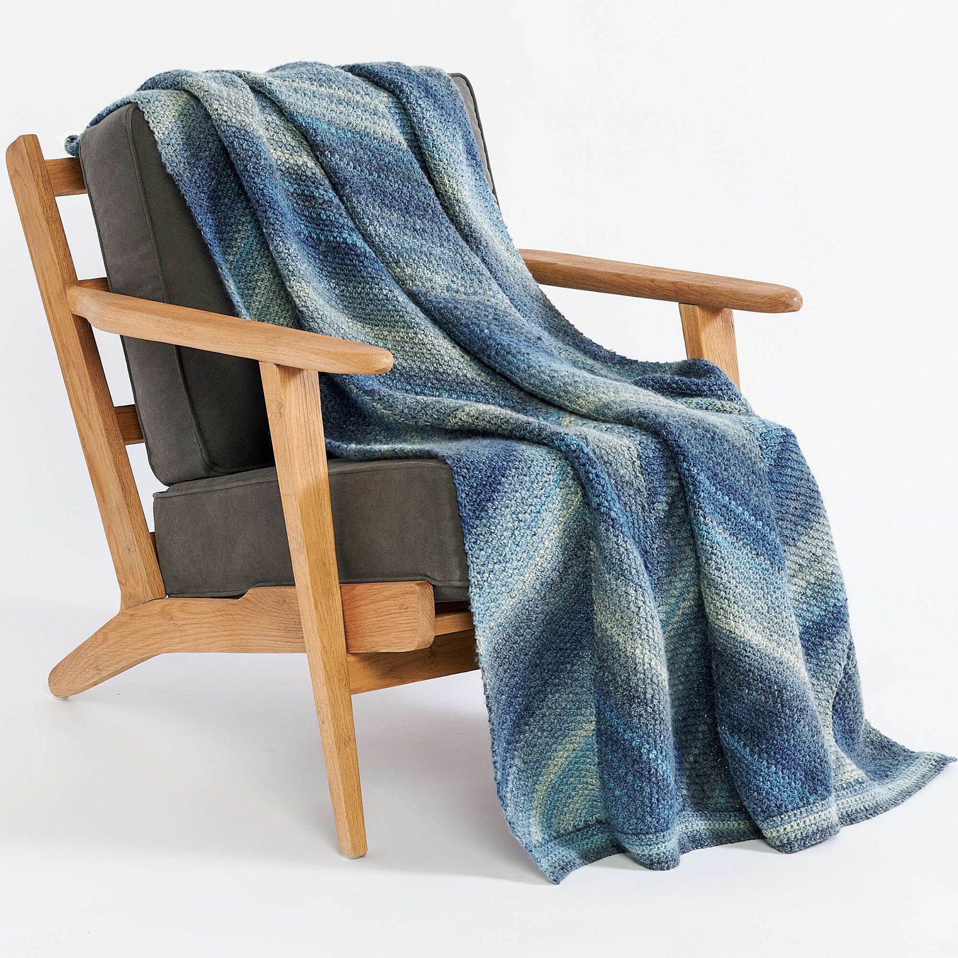 Free Easy Caron Bias Panels Blanket Crochet Pattern | Yarnspirations