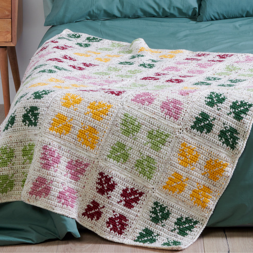Free Caron Botanical Beauty Blanket Crochet Pattern | Yarnspirations