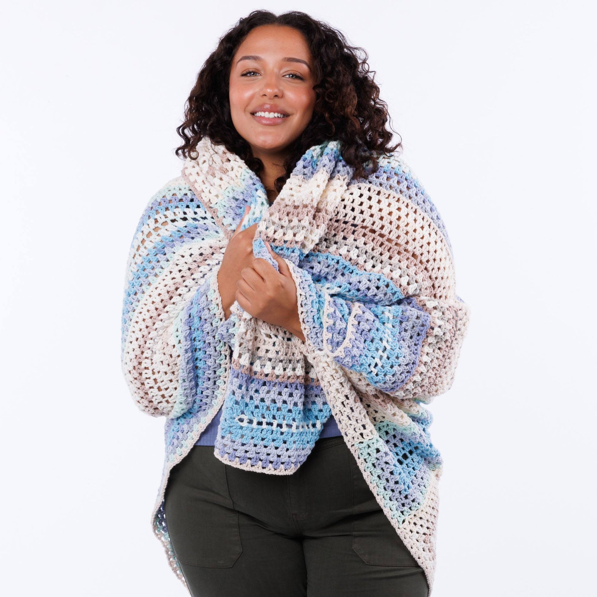Free Easy Caron Crochet Summer Lace Throw Pattern | Yarnspirations