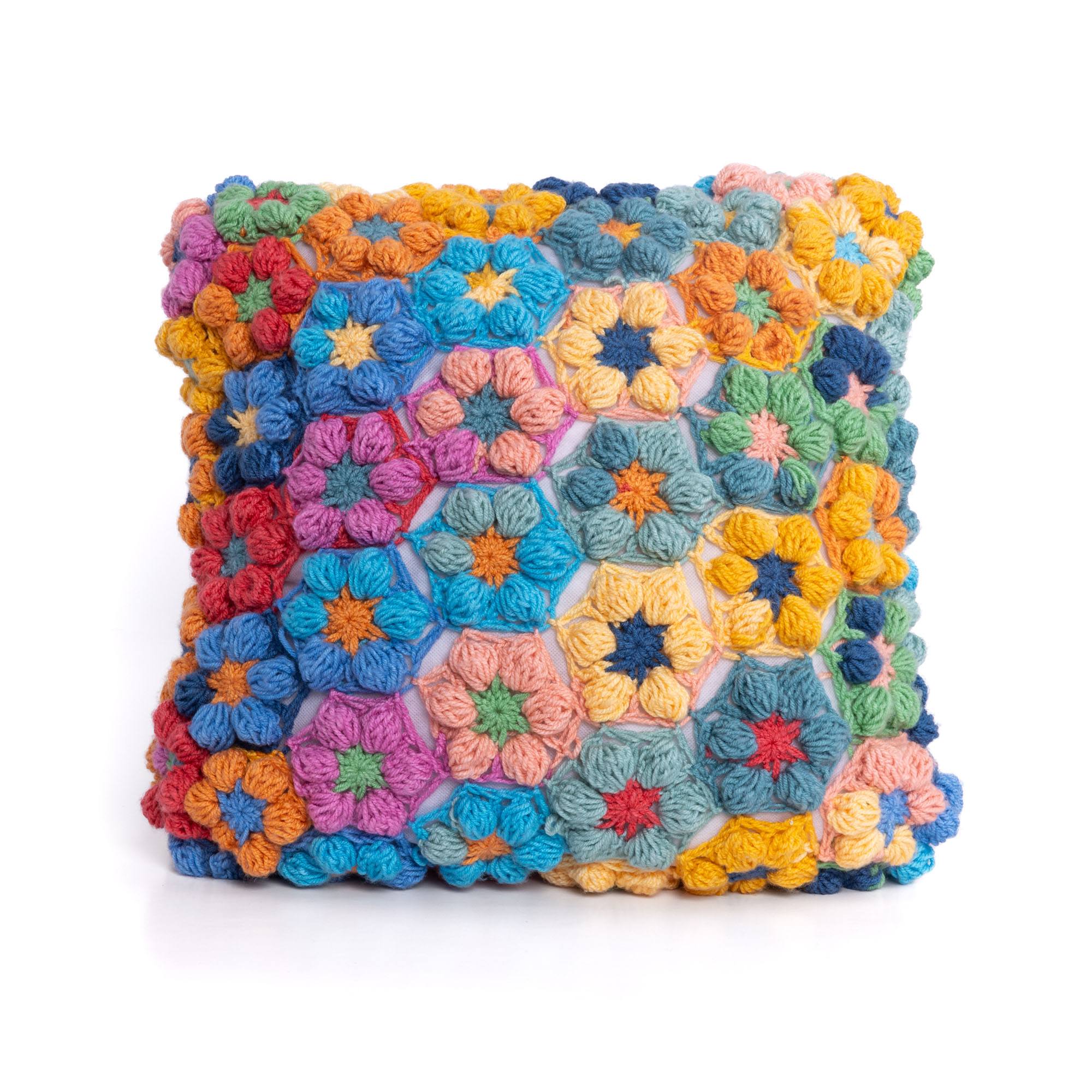 Free Intermediate Caron Crochet Field of Flowers Pillow Pattern ...