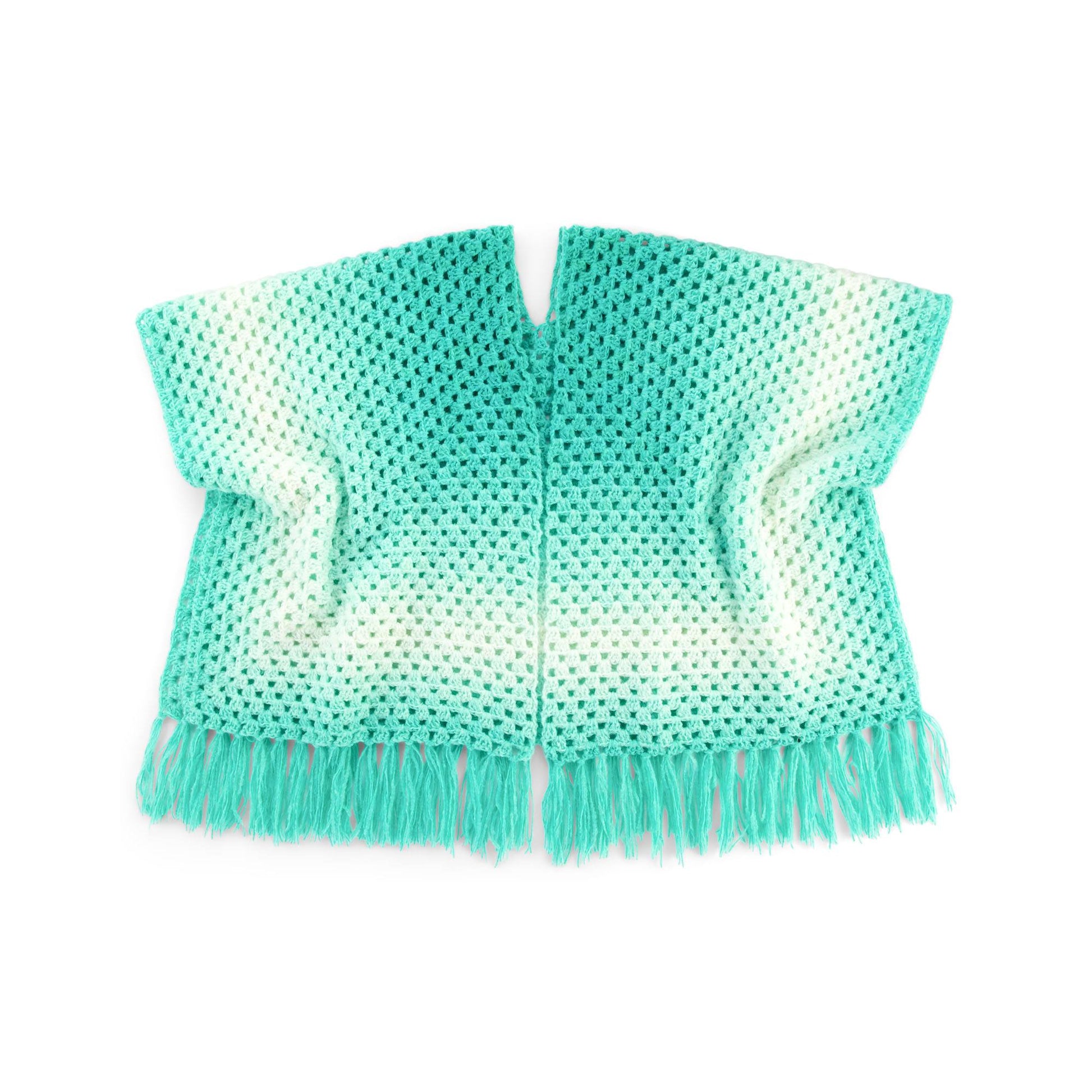 Free Beginner Caron Crochet Ethereal Gradient Ruana Pattern ...