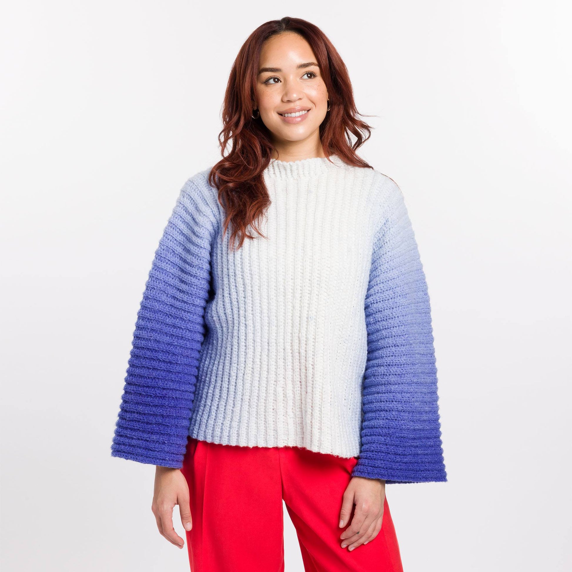 Free Easy Caron Side to Side Crochet Pullover Pattern | Yarnspirations