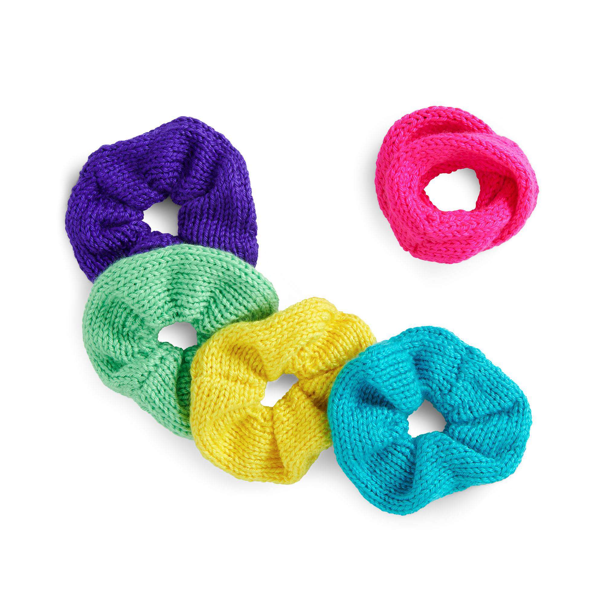 Free Beginner Caron Color Burst Scrunchie Knitting Pattern | Yarnspirations