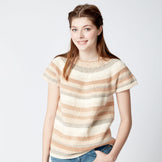 Free Easy Caron Top Down Pullover Top Knitting Pattern | Yarnspirations