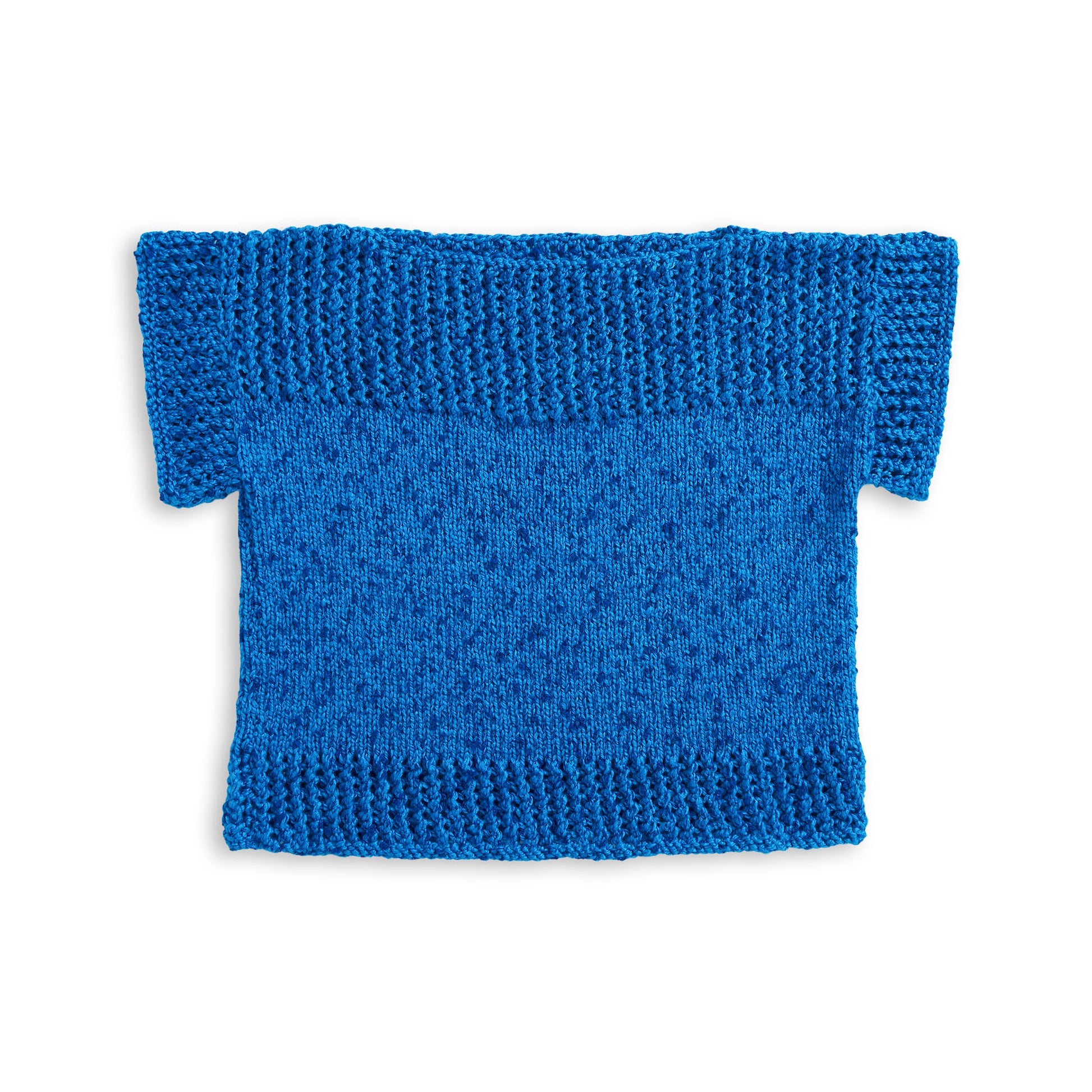 Free Easy Caron Knit Mesh Boatneck Tee Pattern | Yarnspirations