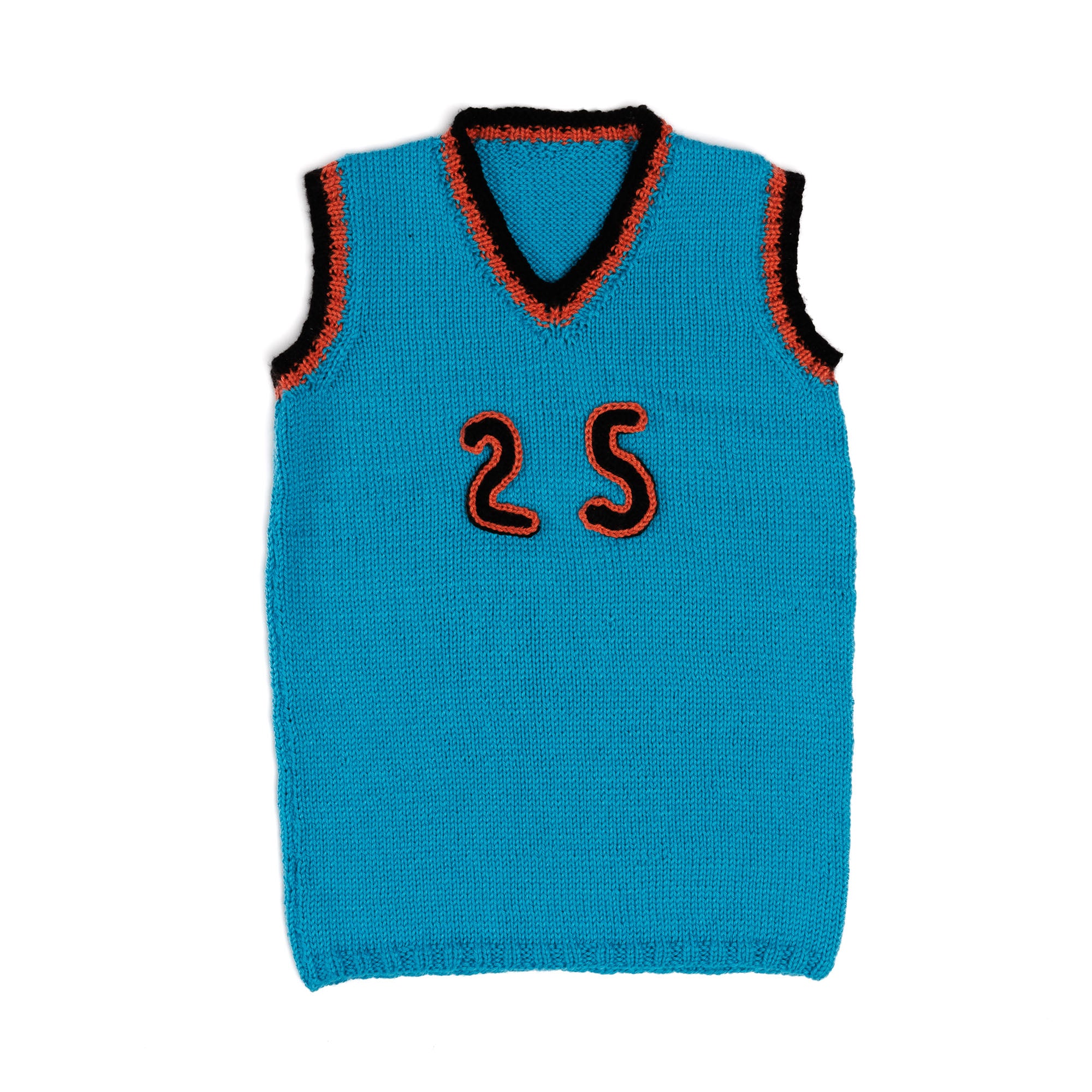 Free Easy Caron Knit Jersey with Crochet Numbers Pattern | Yarnspirations