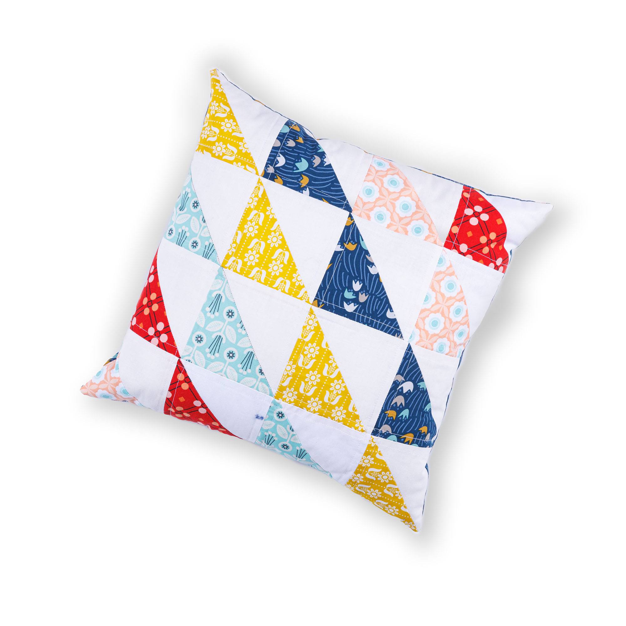 Coats & Clark Half Square Triangle Quilted Pillow | Yarnspirations