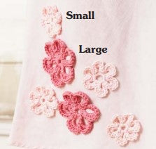 Free Easy Patons Flower Appliques Crochet Pattern | Yarnspirations