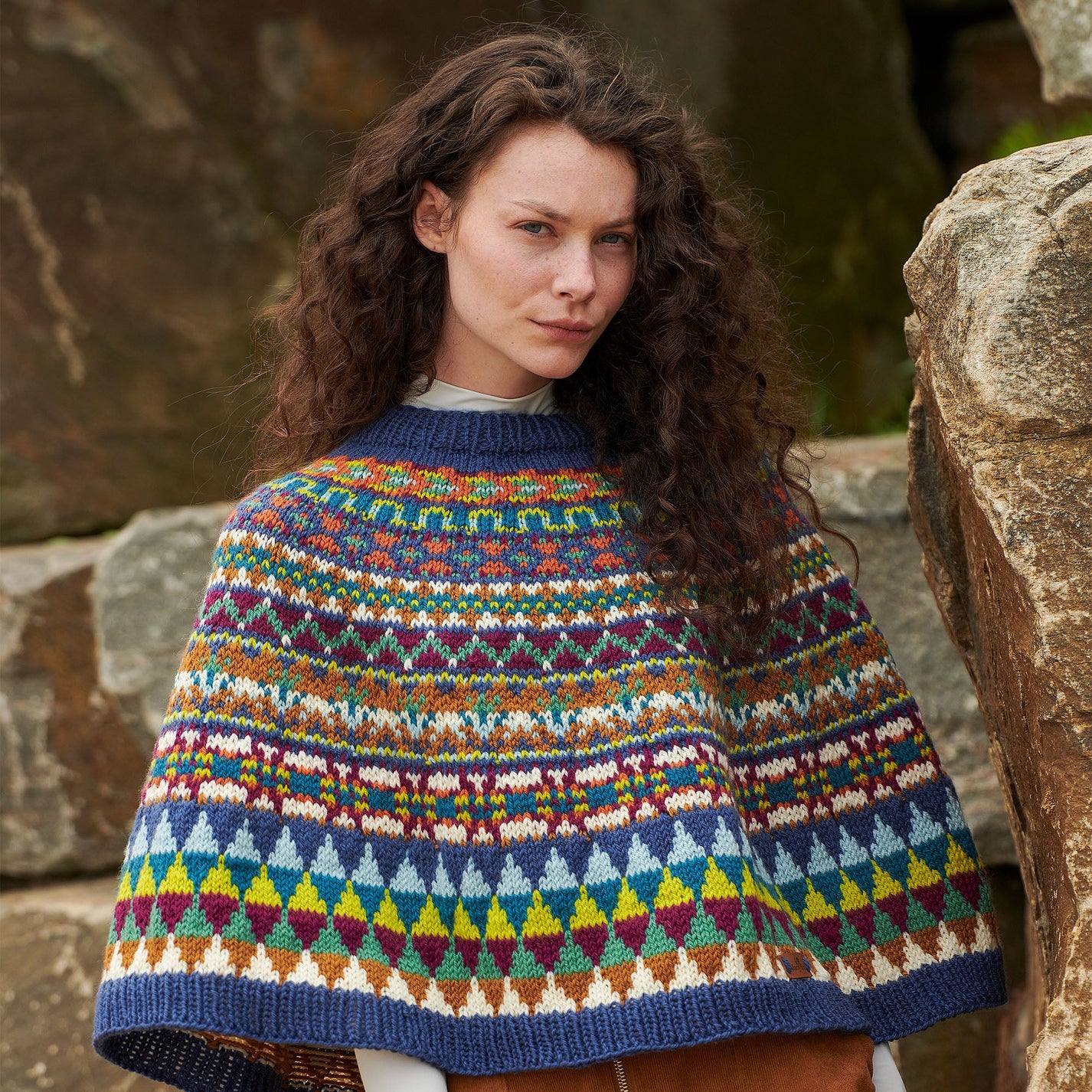 Free Patons Color Kaleidoscope Poncho Knitting Pattern | Yarnspirations