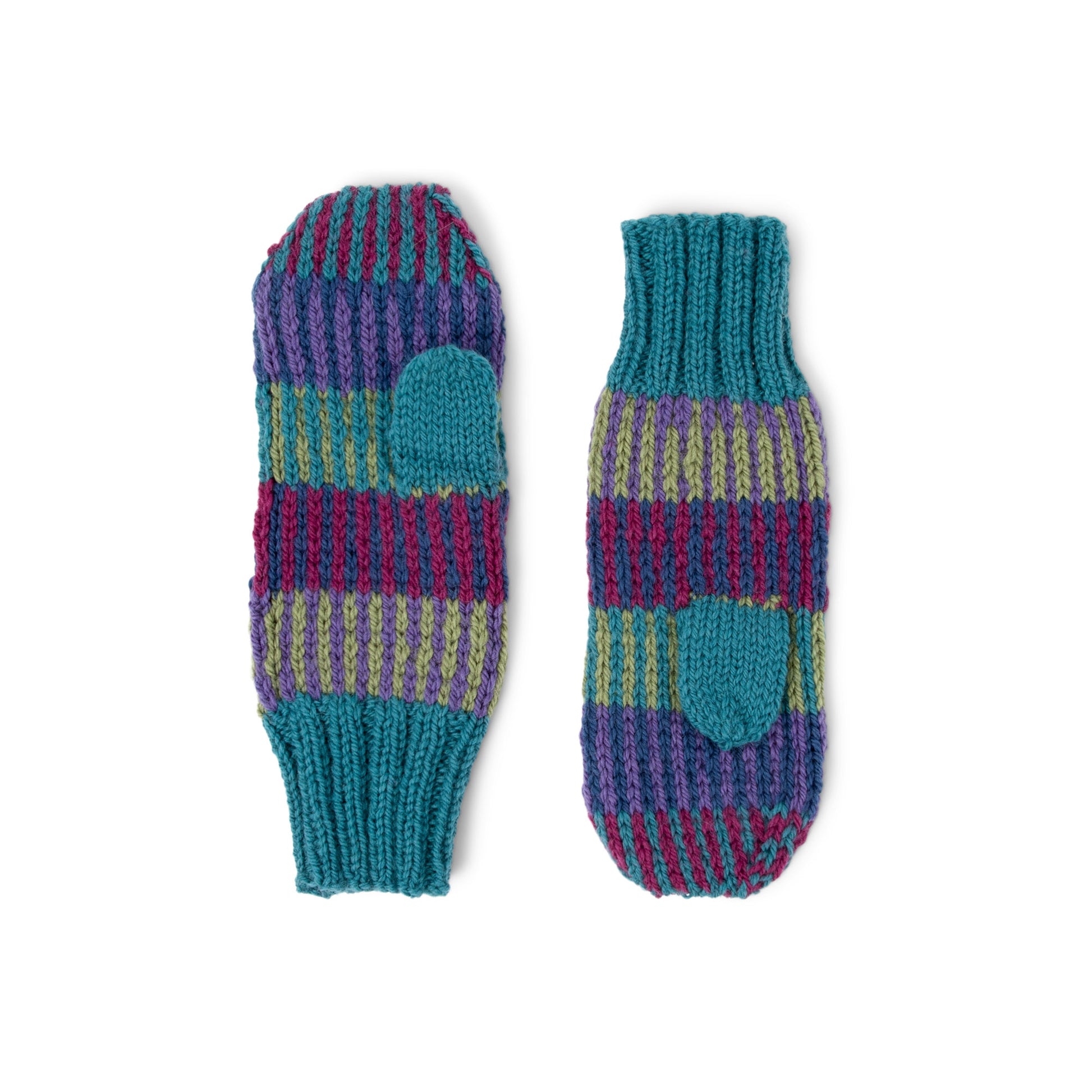 Free Patons Color Dash Mittens Knitting Pattern | Yarnspirations
