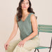 Free Patons Linen Straight Lines Knit Tank Pattern | Yarnspirations