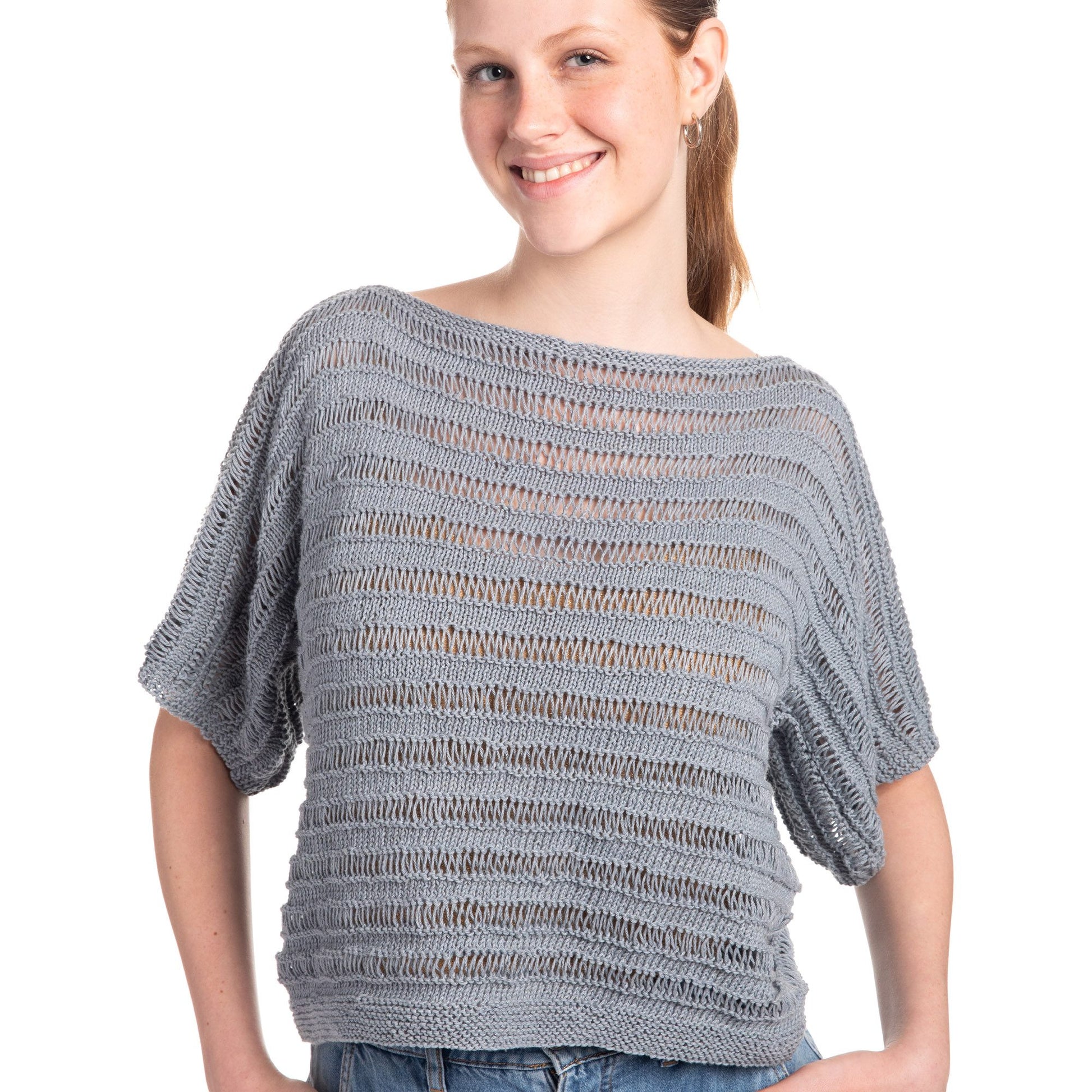Free Easy Patons Knit Open Season Top Pattern | Yarnspirations