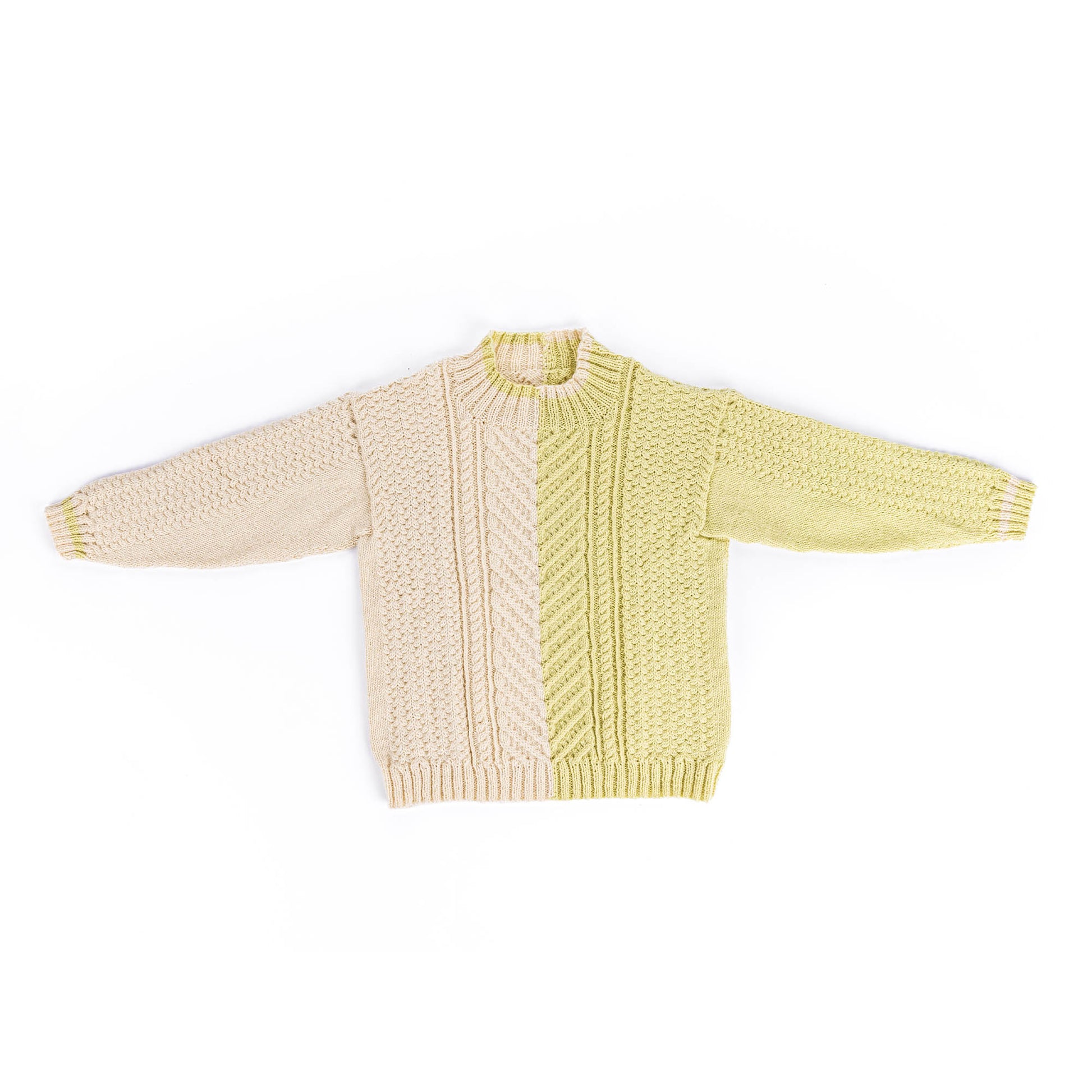 Free Patons Knit Split Cable Sweater Pattern | Yarnspirations